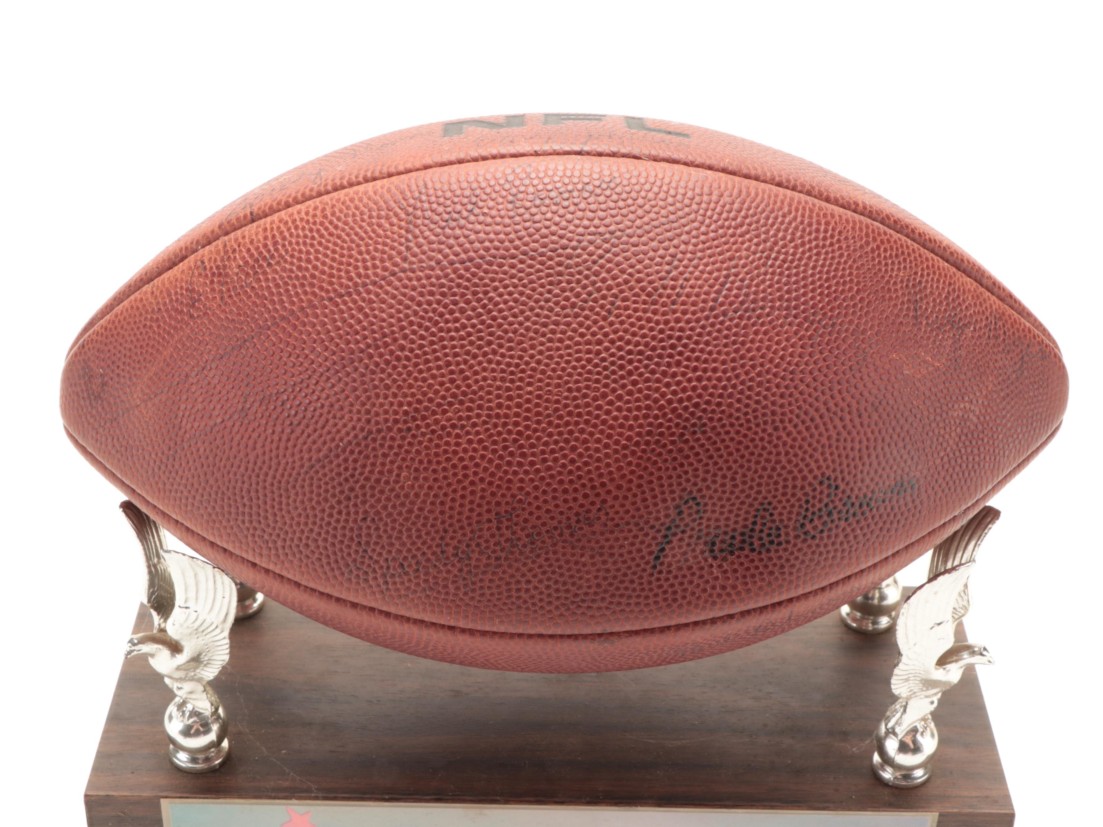 1970 Cincinnati Bengals Team Signed Football With Stand, Team Photo | EBTH