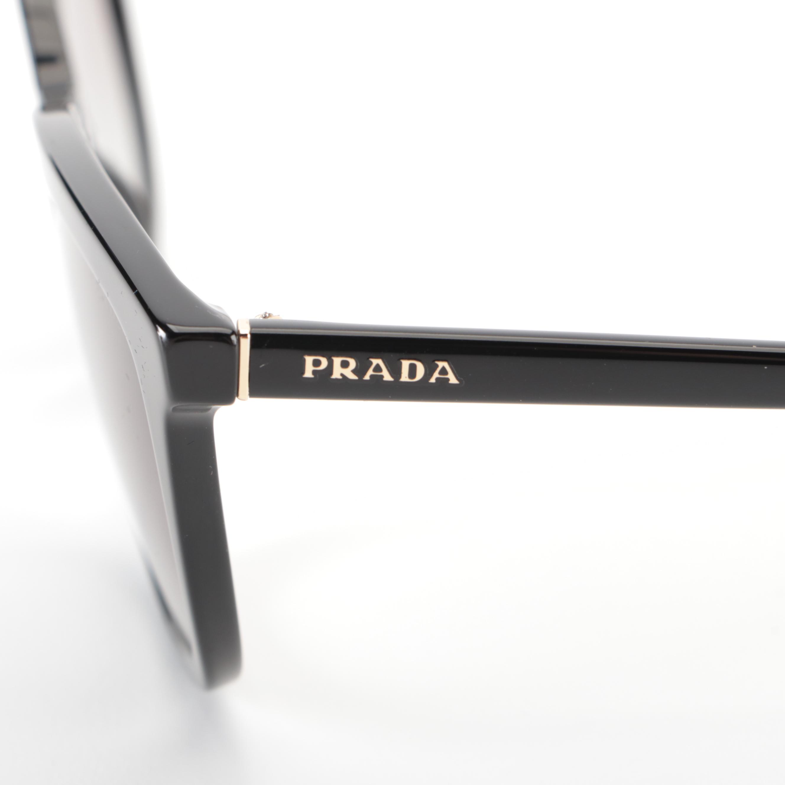 Prada SPR 03X Browline Sunglasses with Case and Box | EBTH
