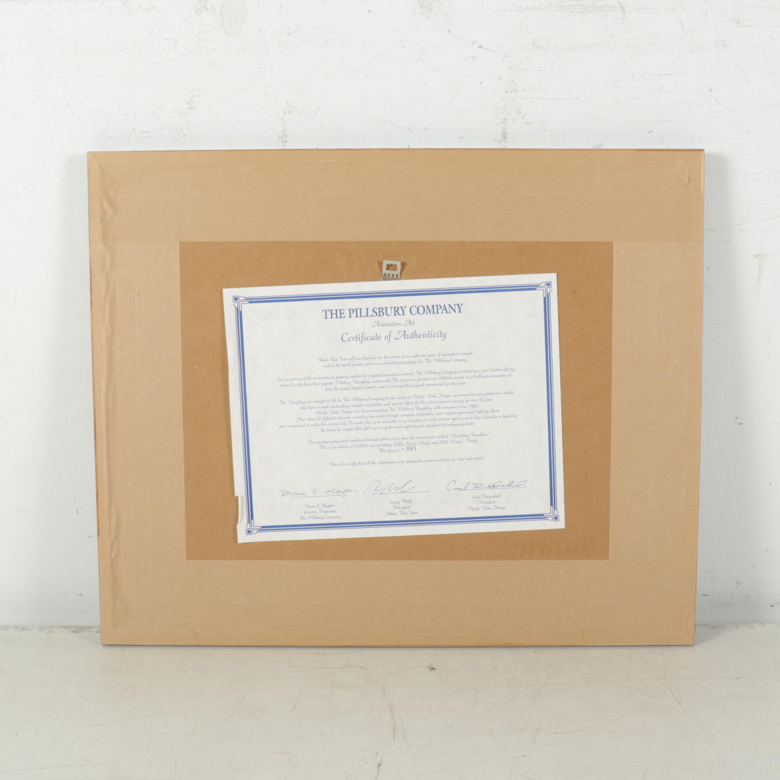 Pacific Data Images "Doughboy Breadbox" Giclée Animation Cel, Circa ...