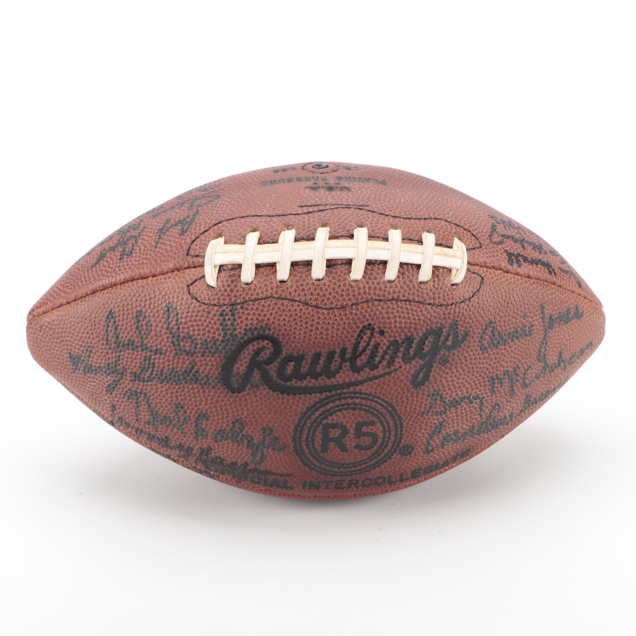 1973 Ohio State Buckeyes Football Team Signed Football With Griffin and ...