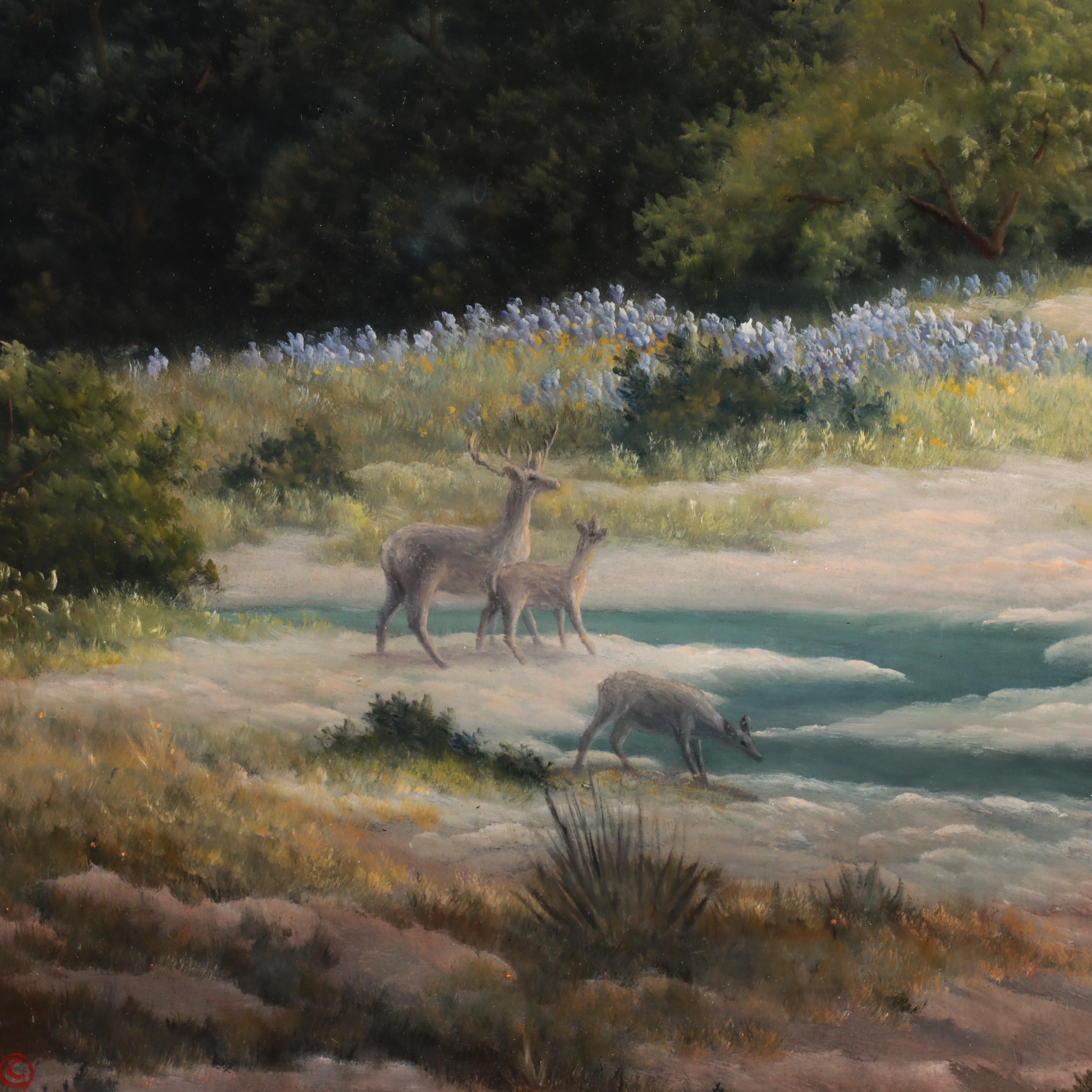 Robert De Leon Landscape Oil Painting "The Traditional Blue," 1980 | EBTH