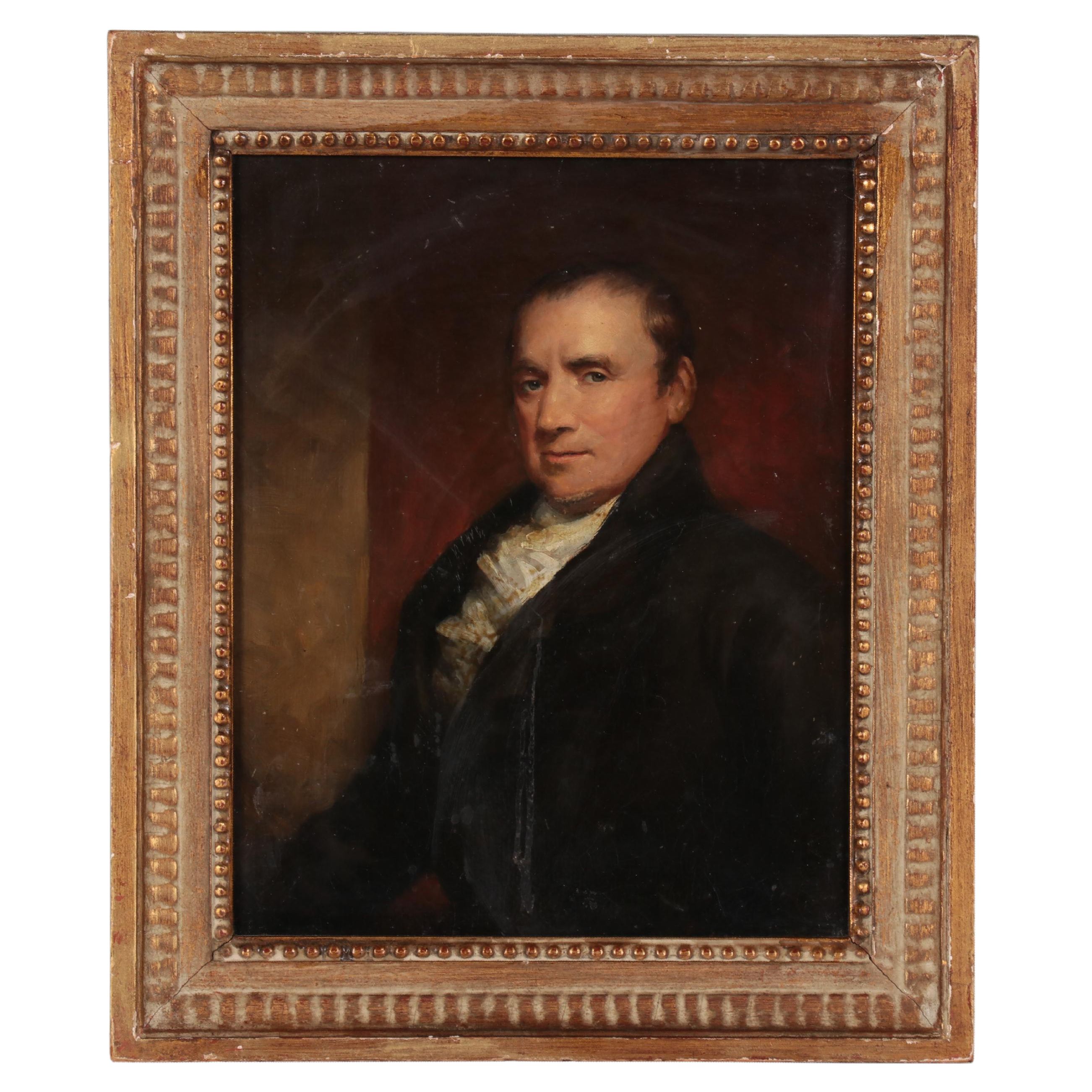 Portrait Oil Painting of Gentleman Attributed to Adrian Lamb | EBTH