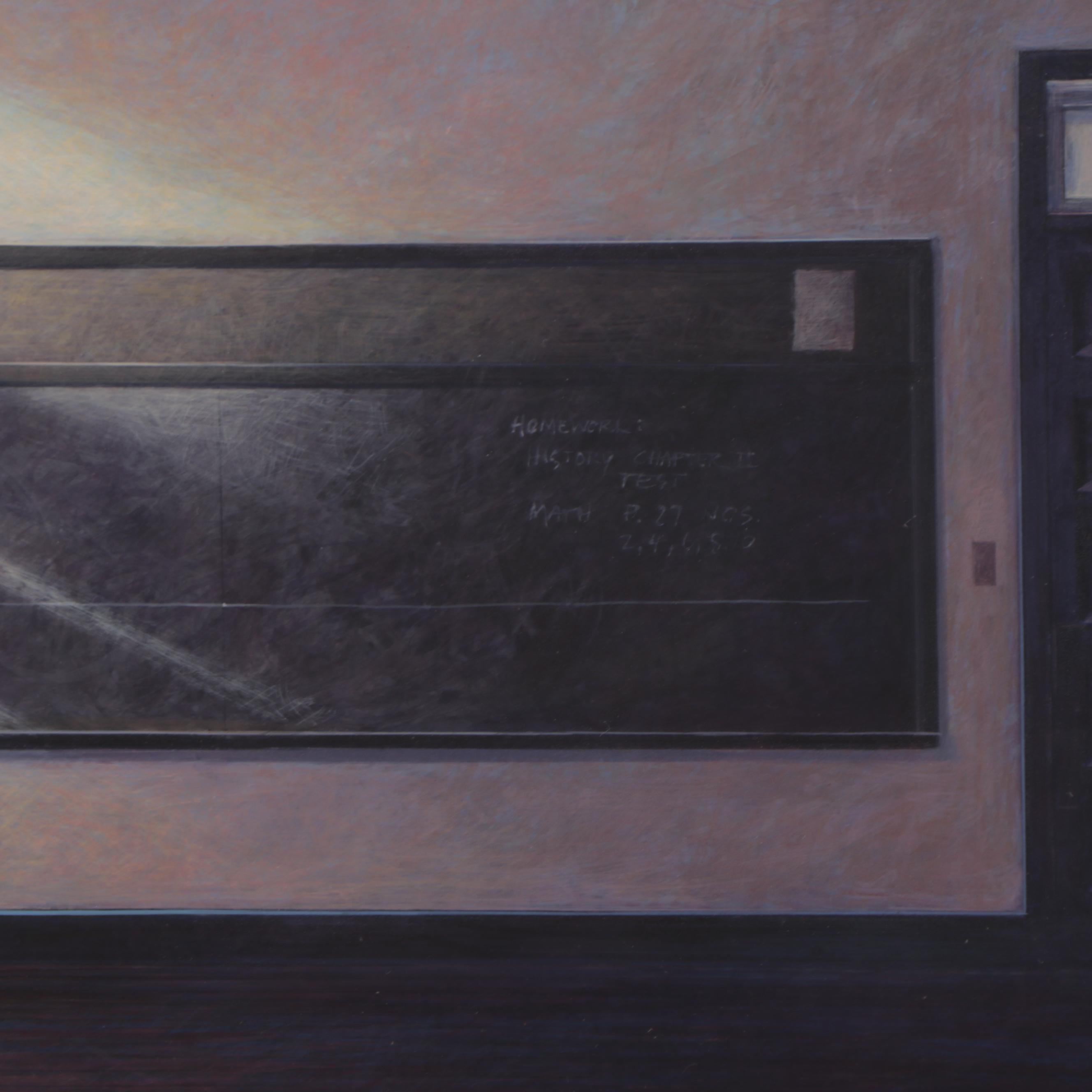 Charles Bradley Gatewood Tempera Painting of Classroom Interior, Circa ...