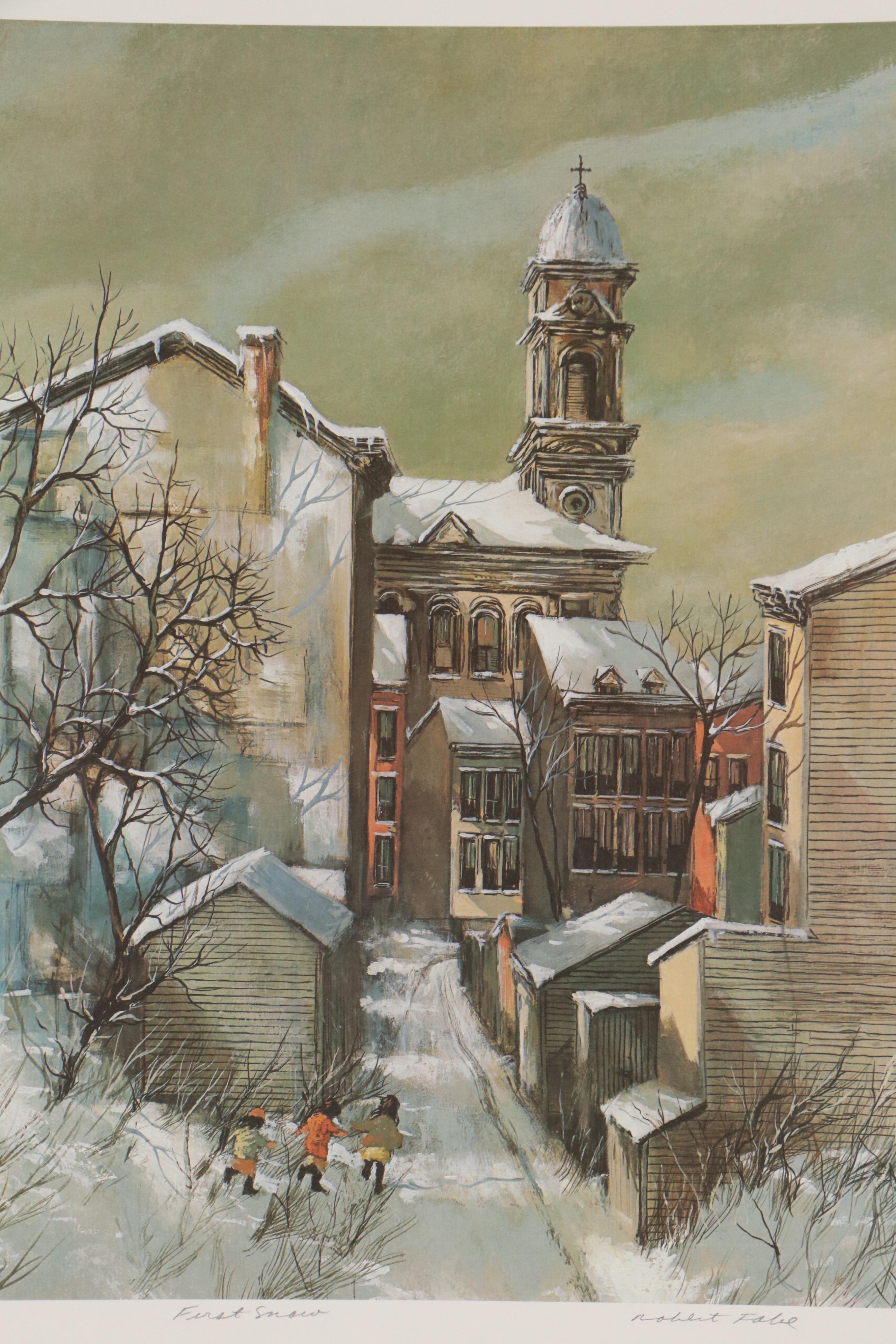 Robert Fabe Village Scene Offset Lithographs | EBTH