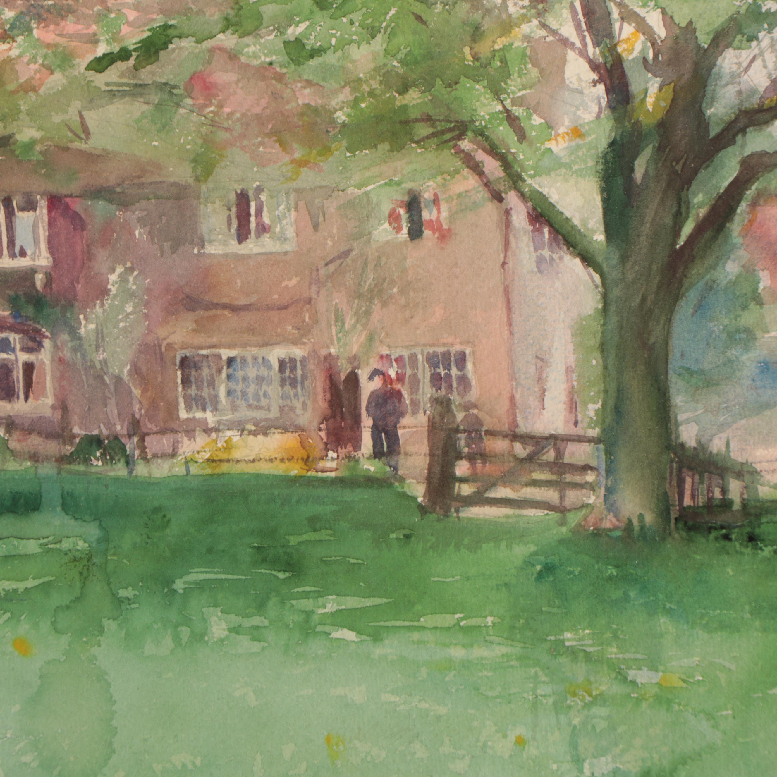 Corinne Margaret Cunningham Landscape Watercolor Paintings of Houses ...