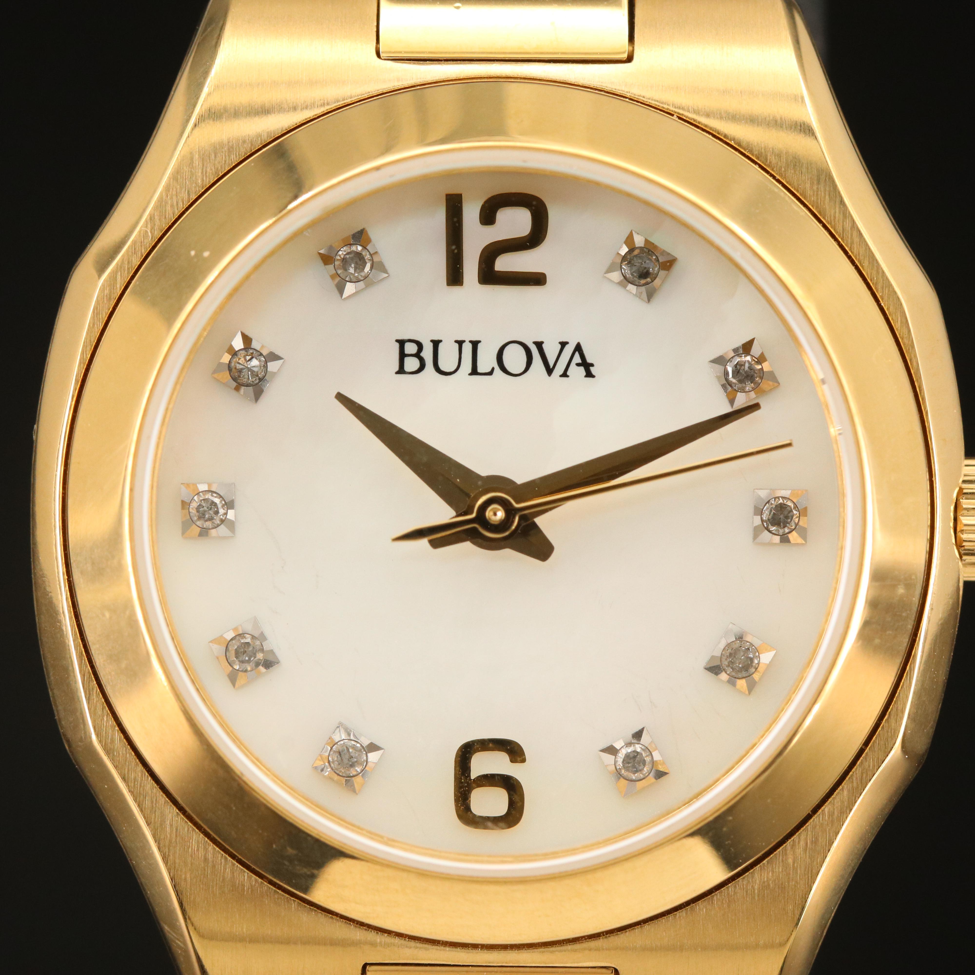Bulova Diamond and Mother-of-Pearl Wristwatch | EBTH