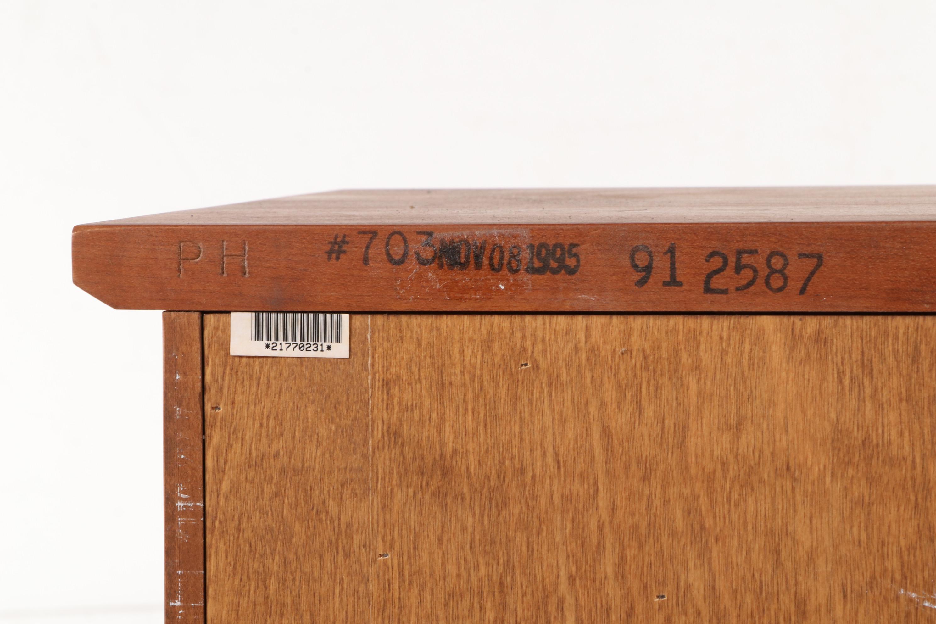 Stickley Cherry Desk with Upper Cabinet and Shelves | EBTH