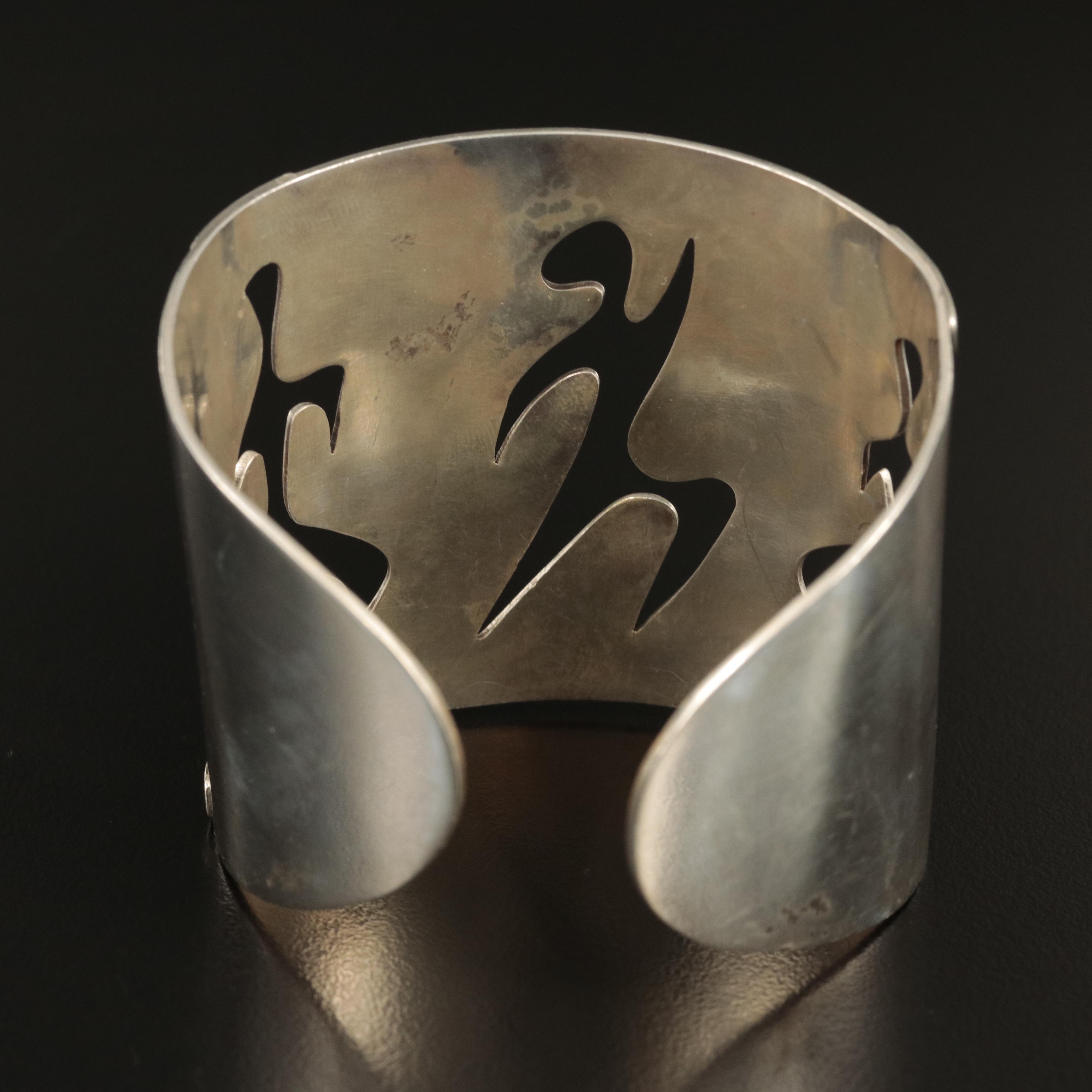 Wilbert Manning Navajo Diné Figural Wide Cuff | EBTH