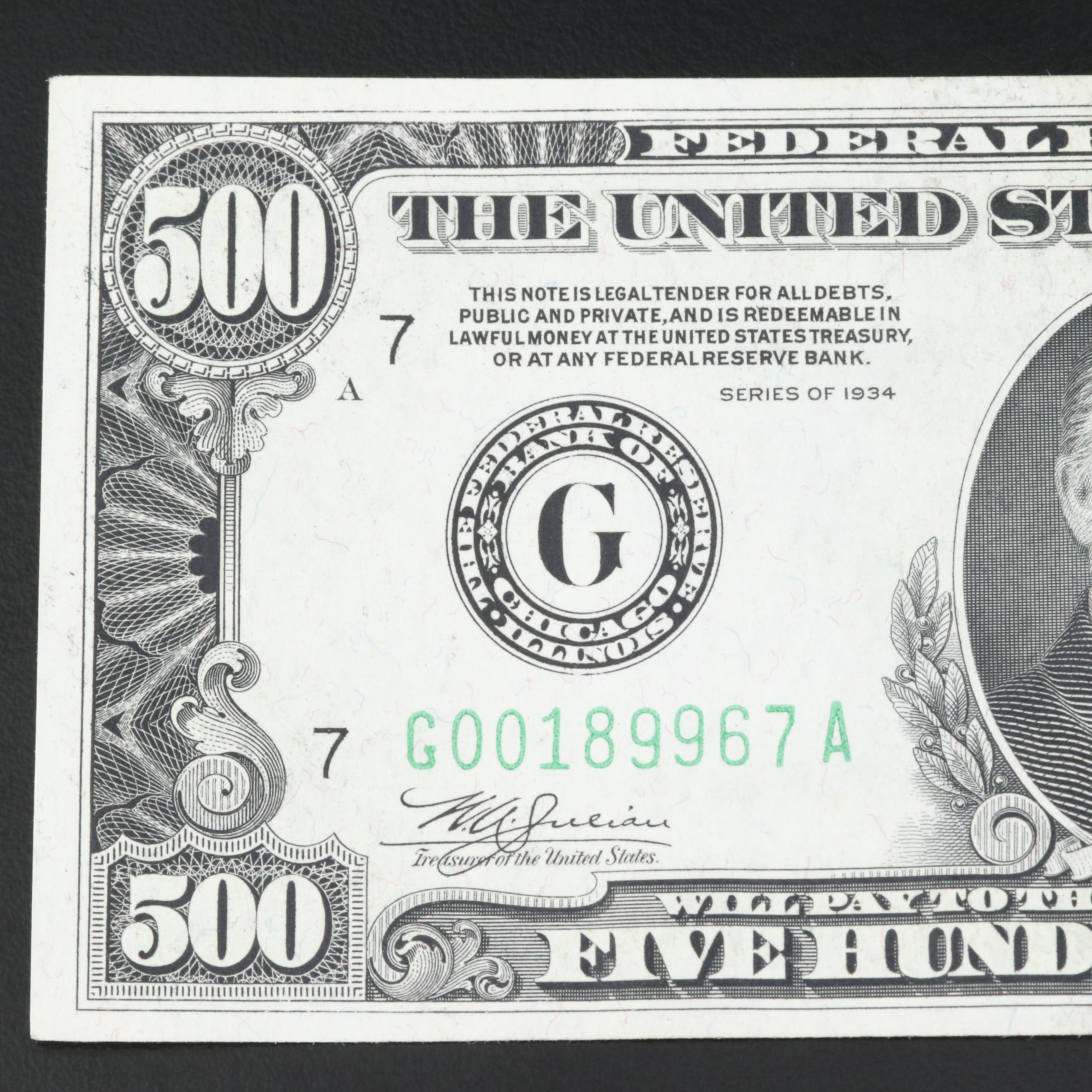 Series of 1934 $500 Federal Reserve Note | EBTH