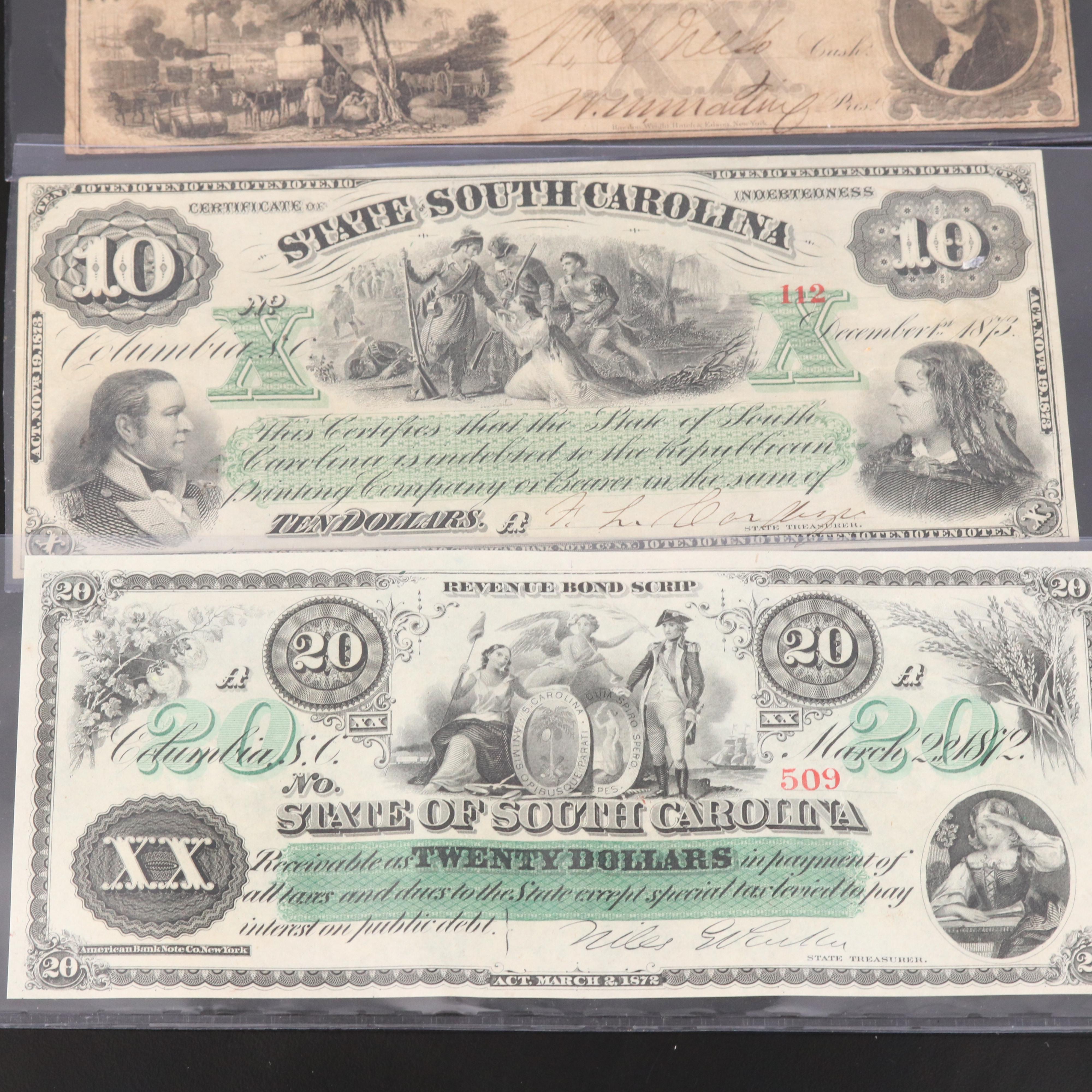 Four 19th Century Obsolete Currency Notes | EBTH