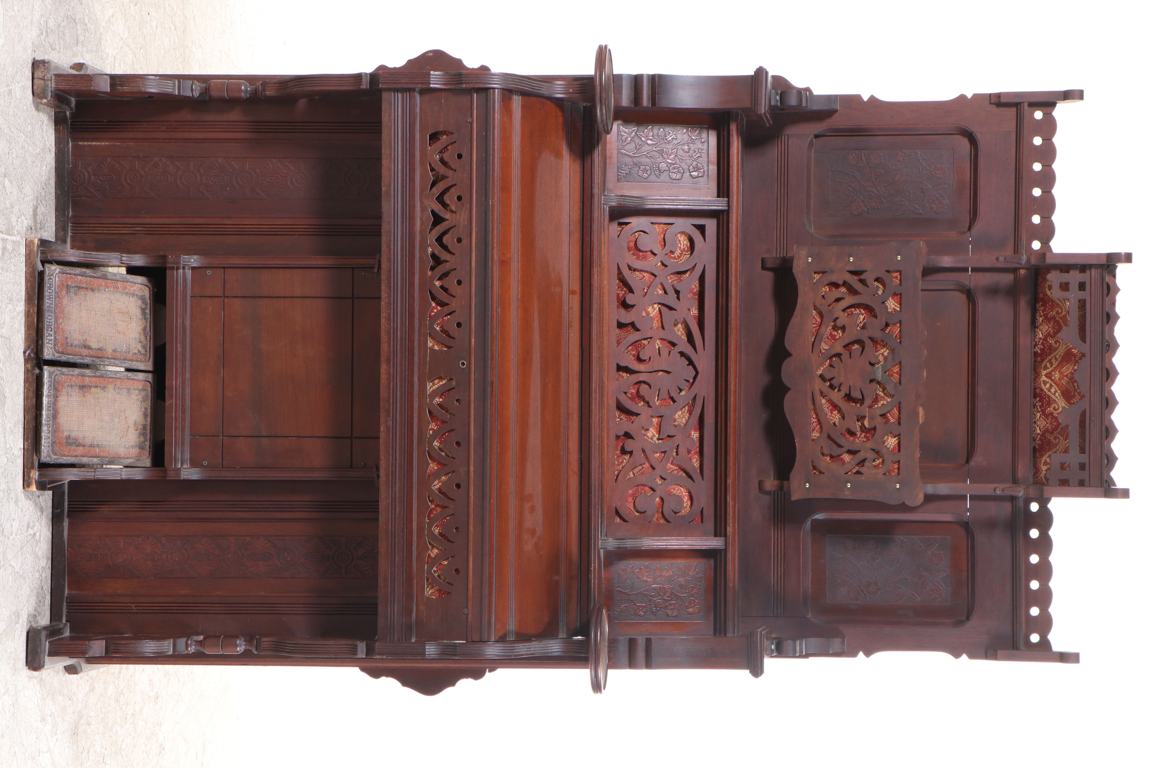 George P Bent Crown Press Decorated Walnut Pump Organ With Bose
