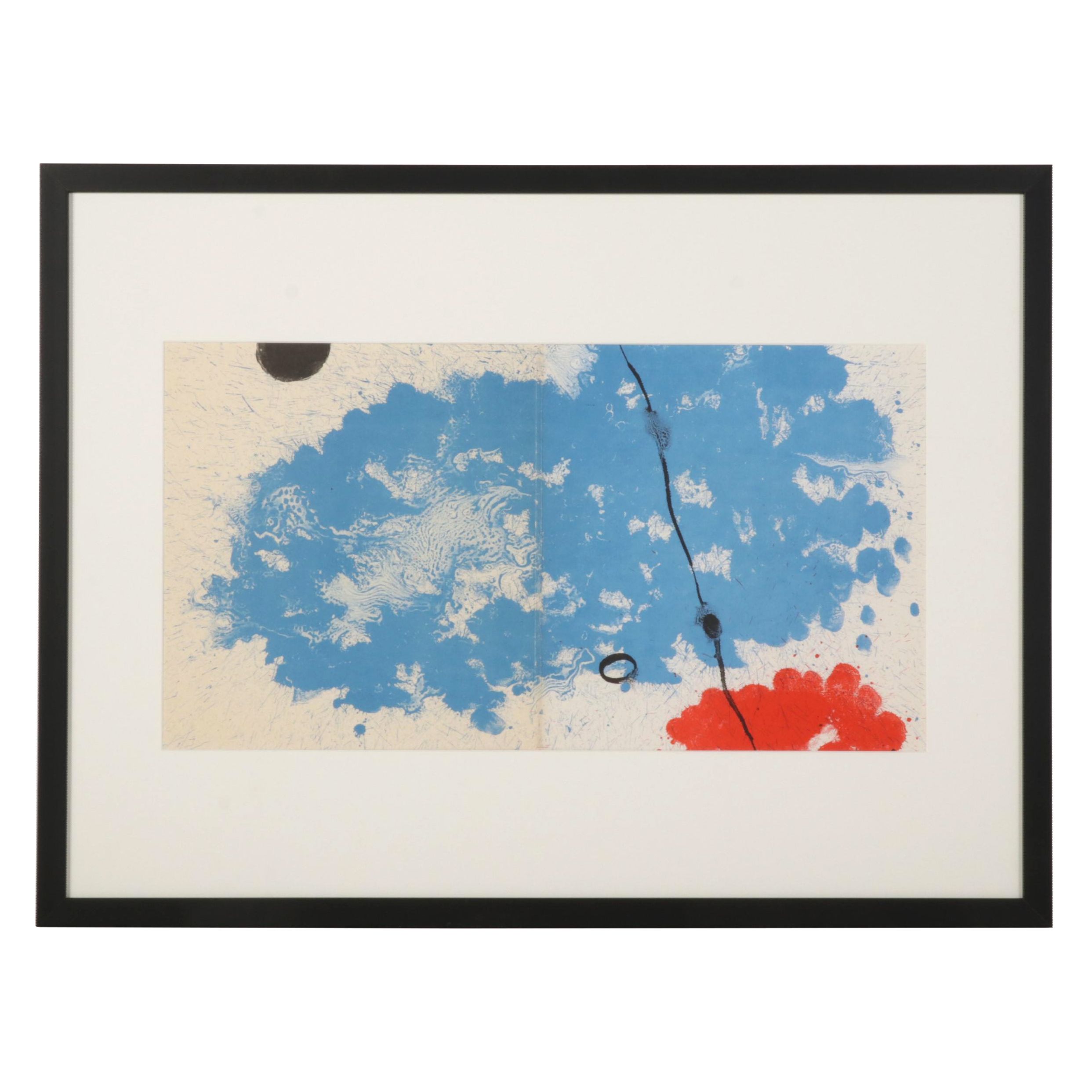 Joan Miró Double-Page Color Lithograph for "Derrière le Miroir," 1961 ...