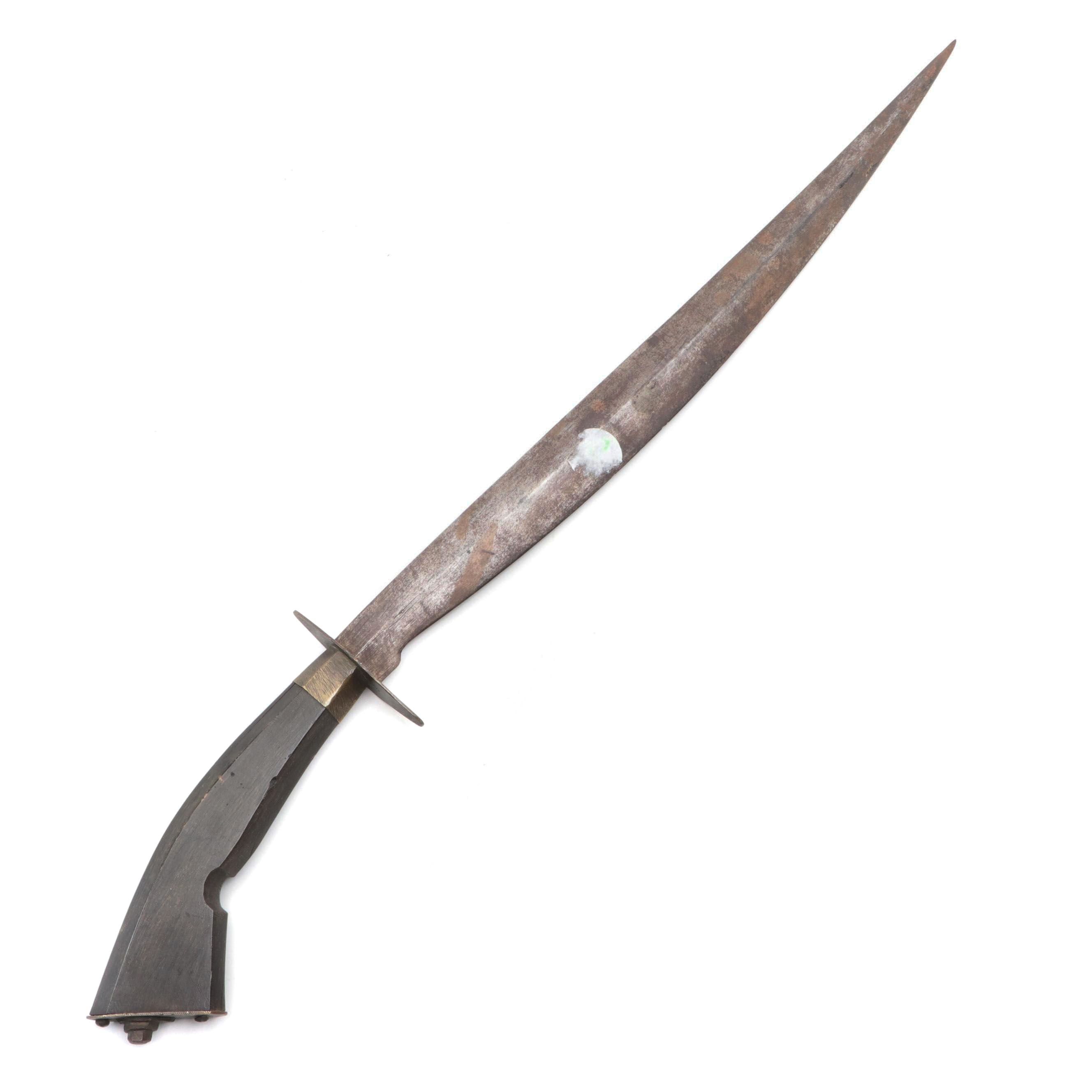 Indo-Persian Pesh-Kabz Style Wooden Handled Dagger | EBTH