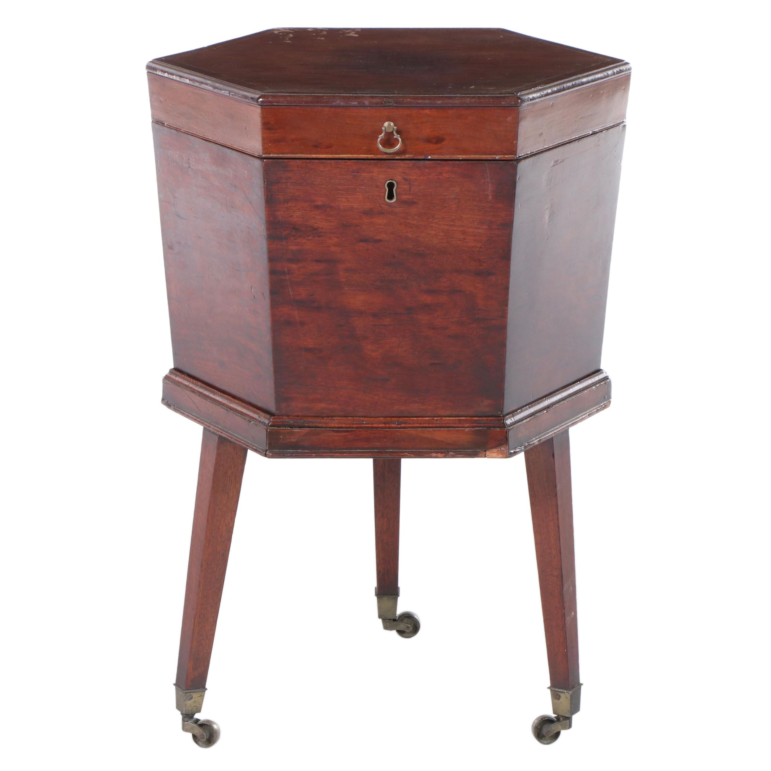 George III Plum Pudding Mahogany Cellarette-on-Stand, circa 1800 | EBTH
