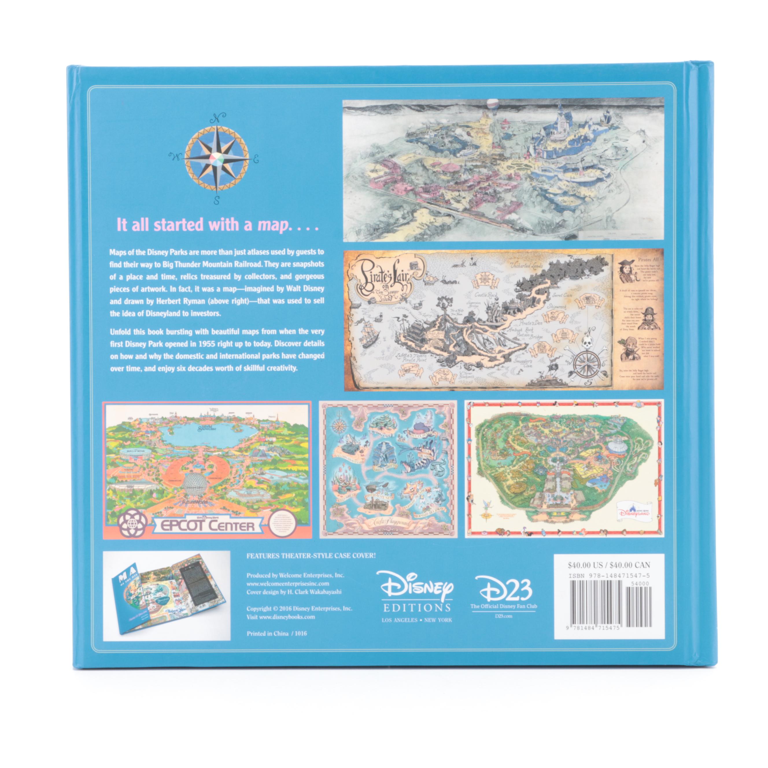 First Edition "Maps of the Disney Parks" by Kevin and Susan Neary, 2016 ...