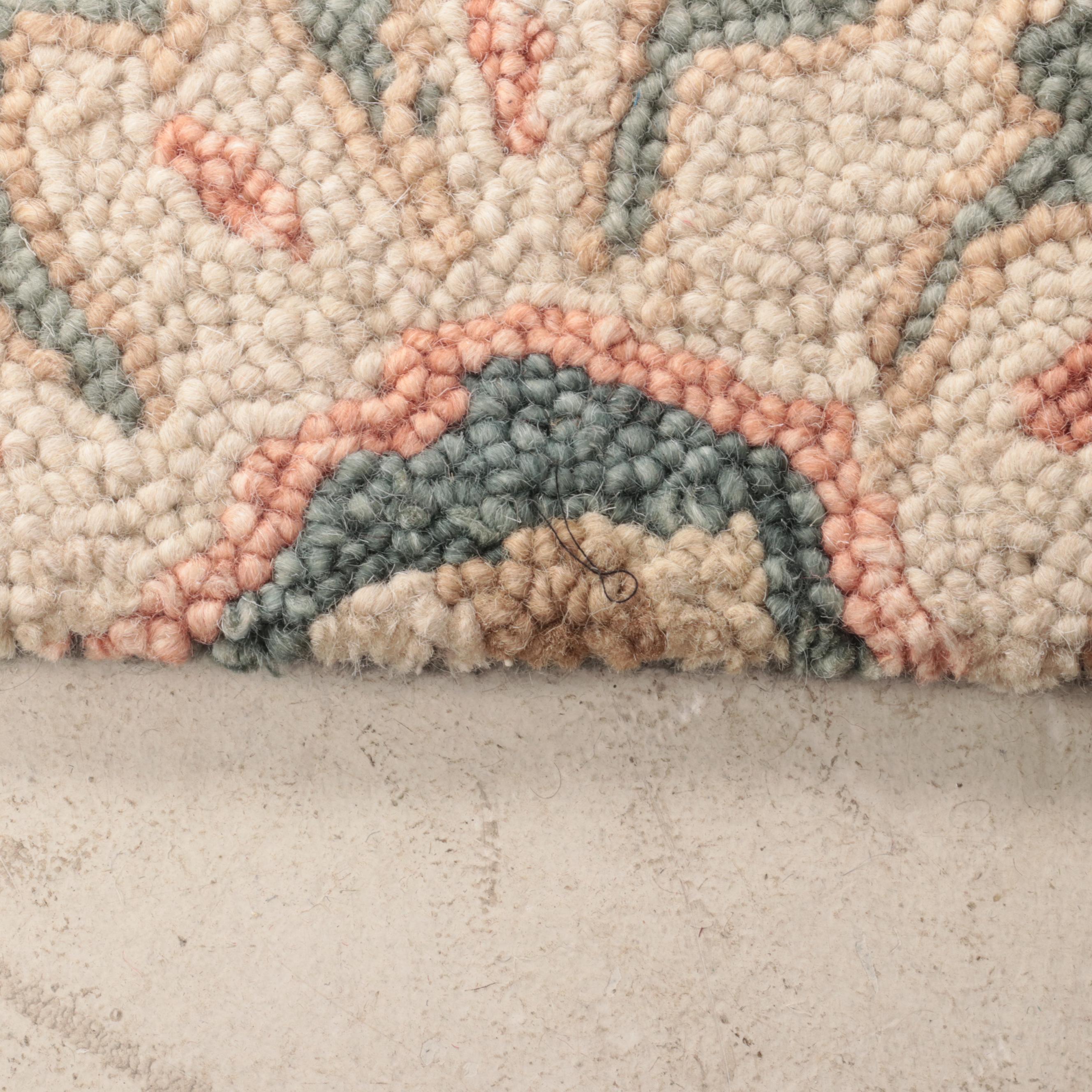 5'1 x 7' Hand-Tufted Jacobean Style Threshold Area Rug | EBTH