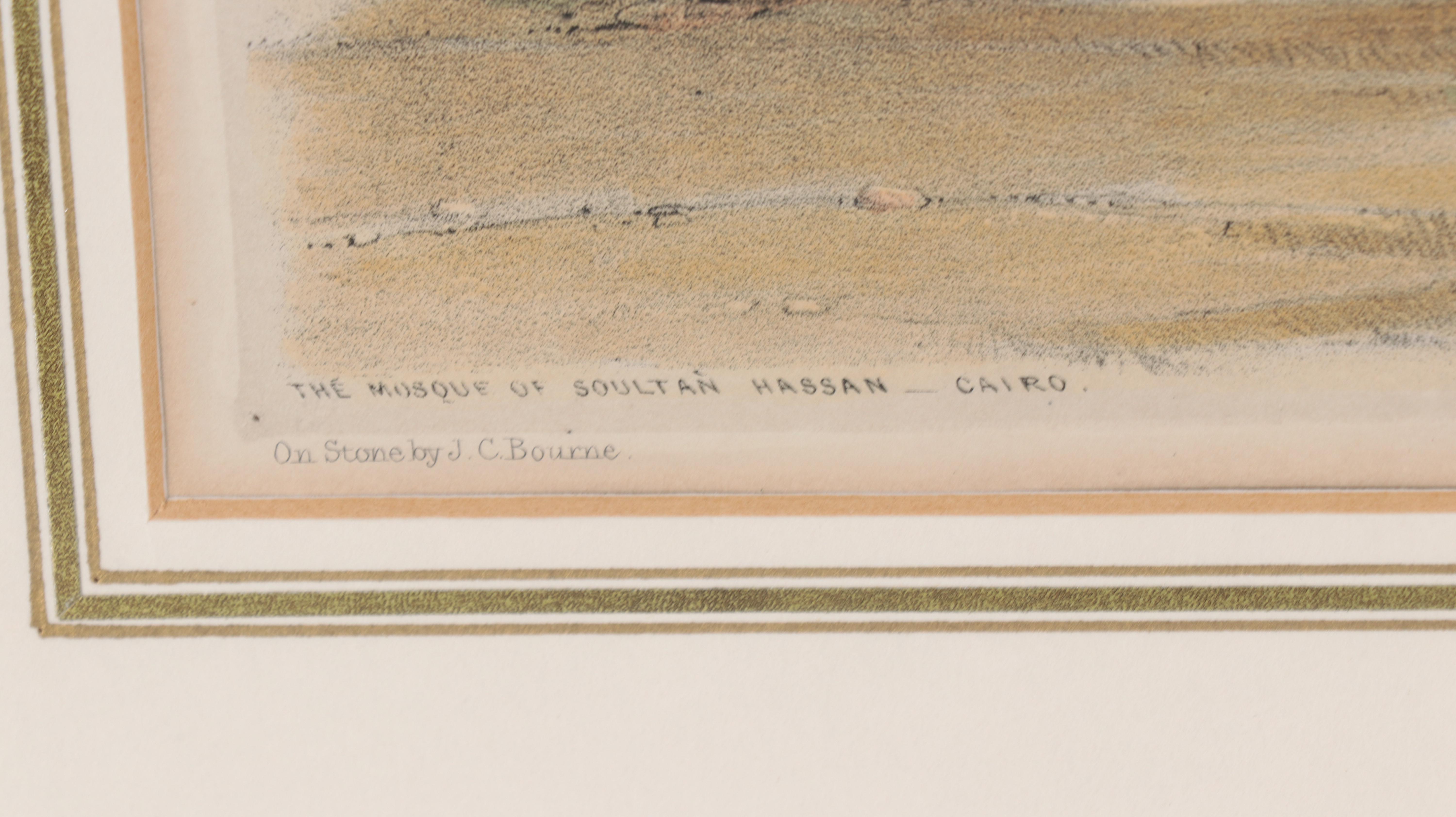 John Cooke Bourne Hand-Colored Lithograph From "Illustrations of Cairo ...