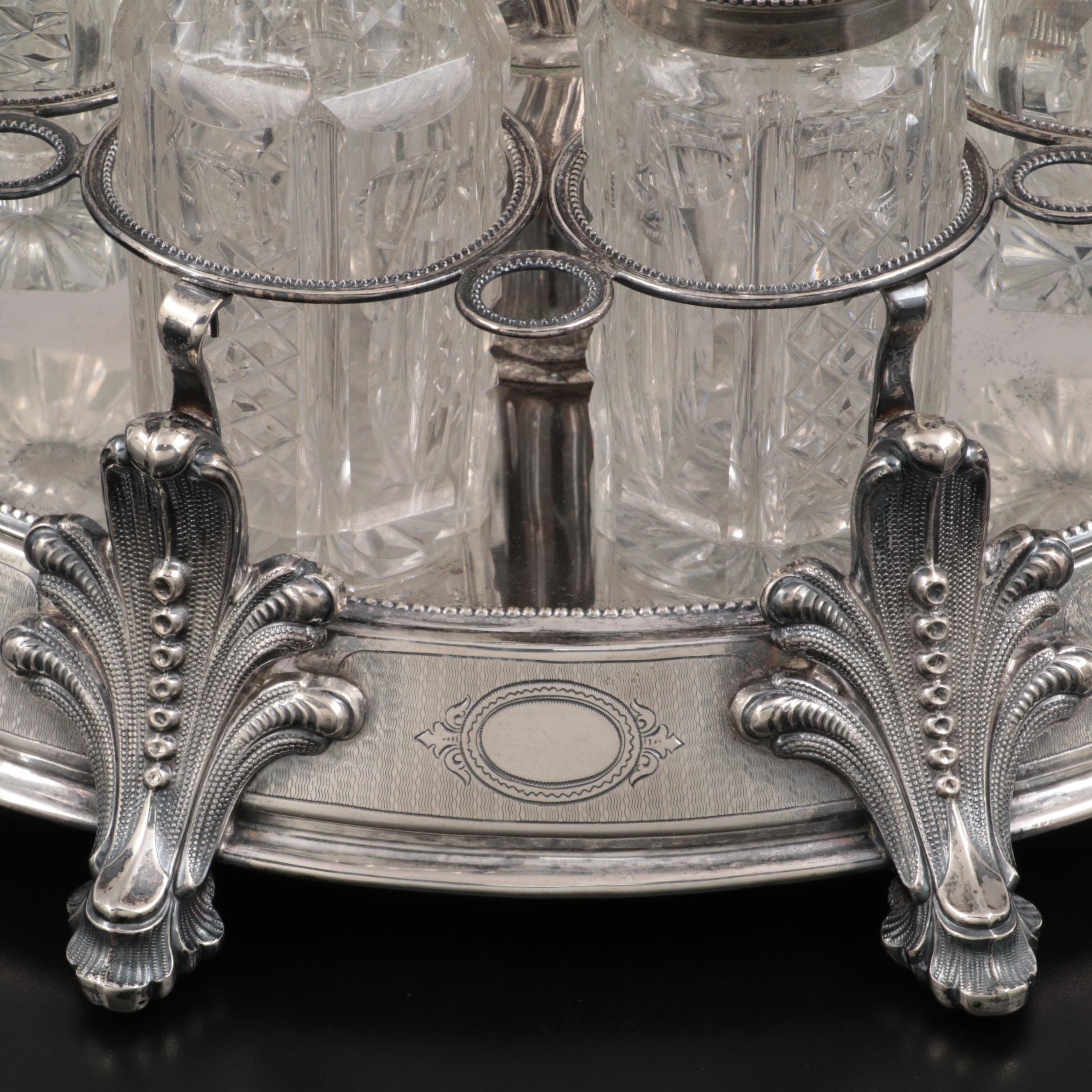 Moritz Stumpf & Sohn German Silver Plate Cruet Set, Late 19th Century ...