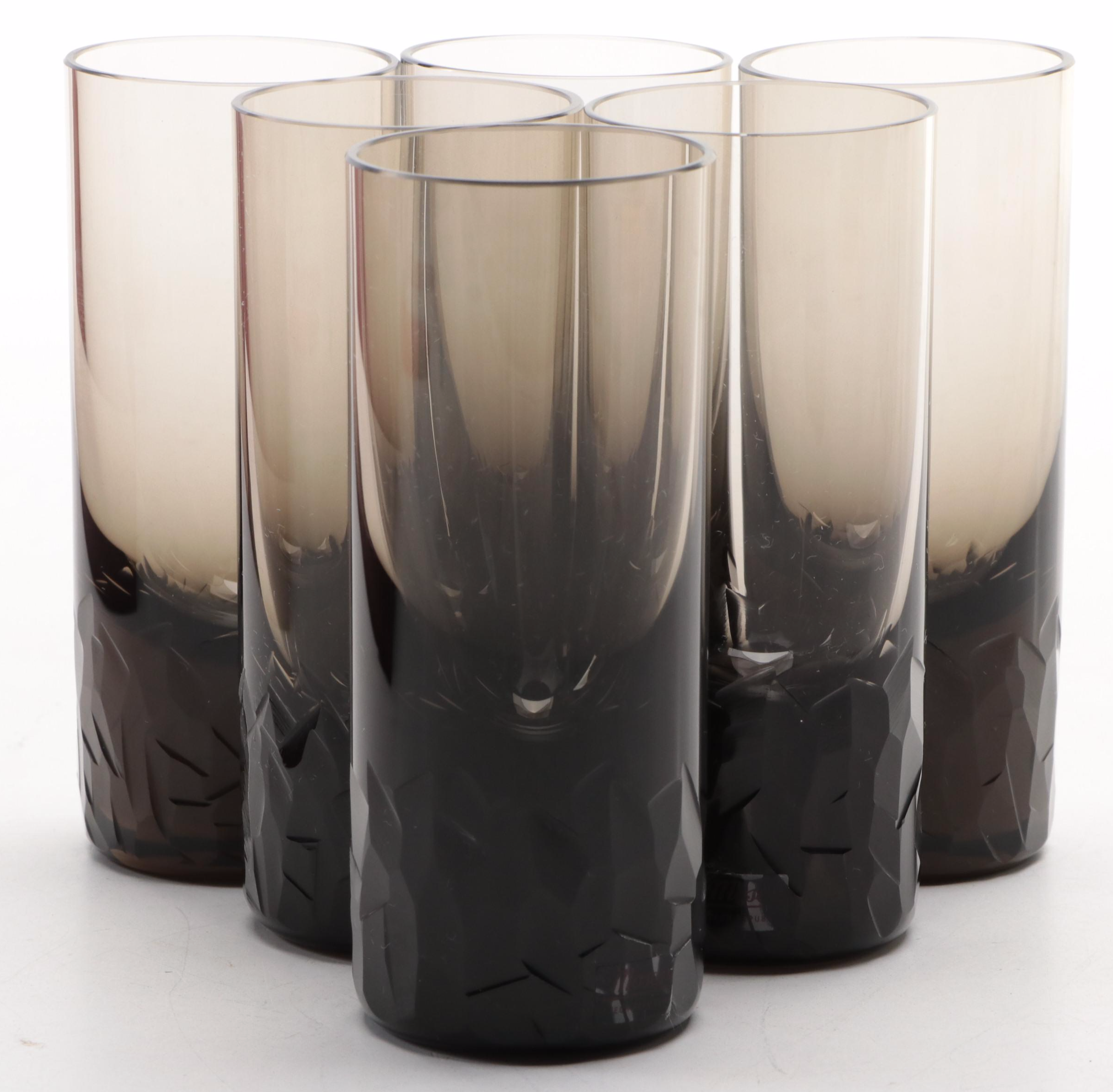 Moser "Pebbles" Smoke Crystal Spirit Glasses | EBTH