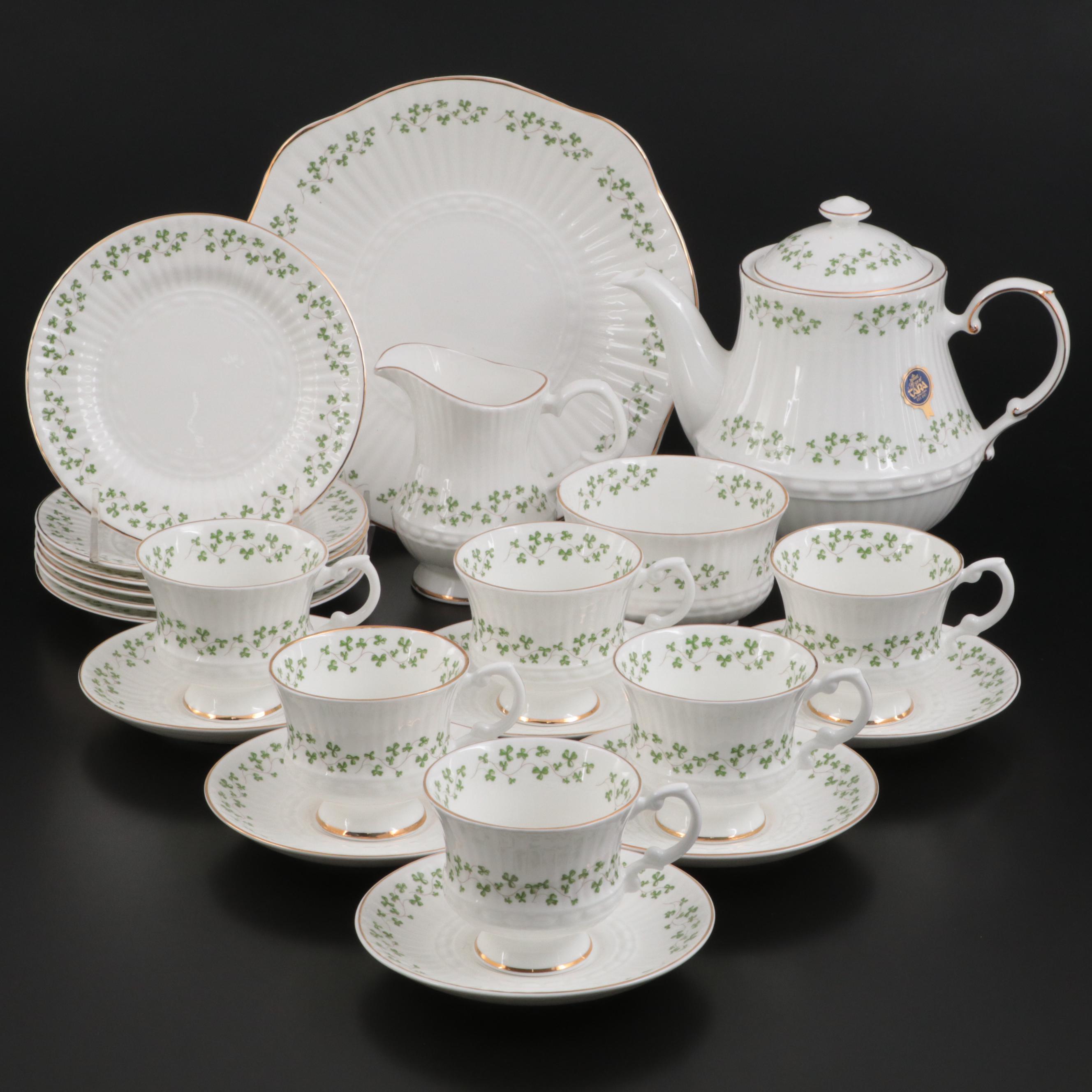 Royal Tara "Trellis Shamrock" Bone China Tea Set and Dinnerware | EBTH