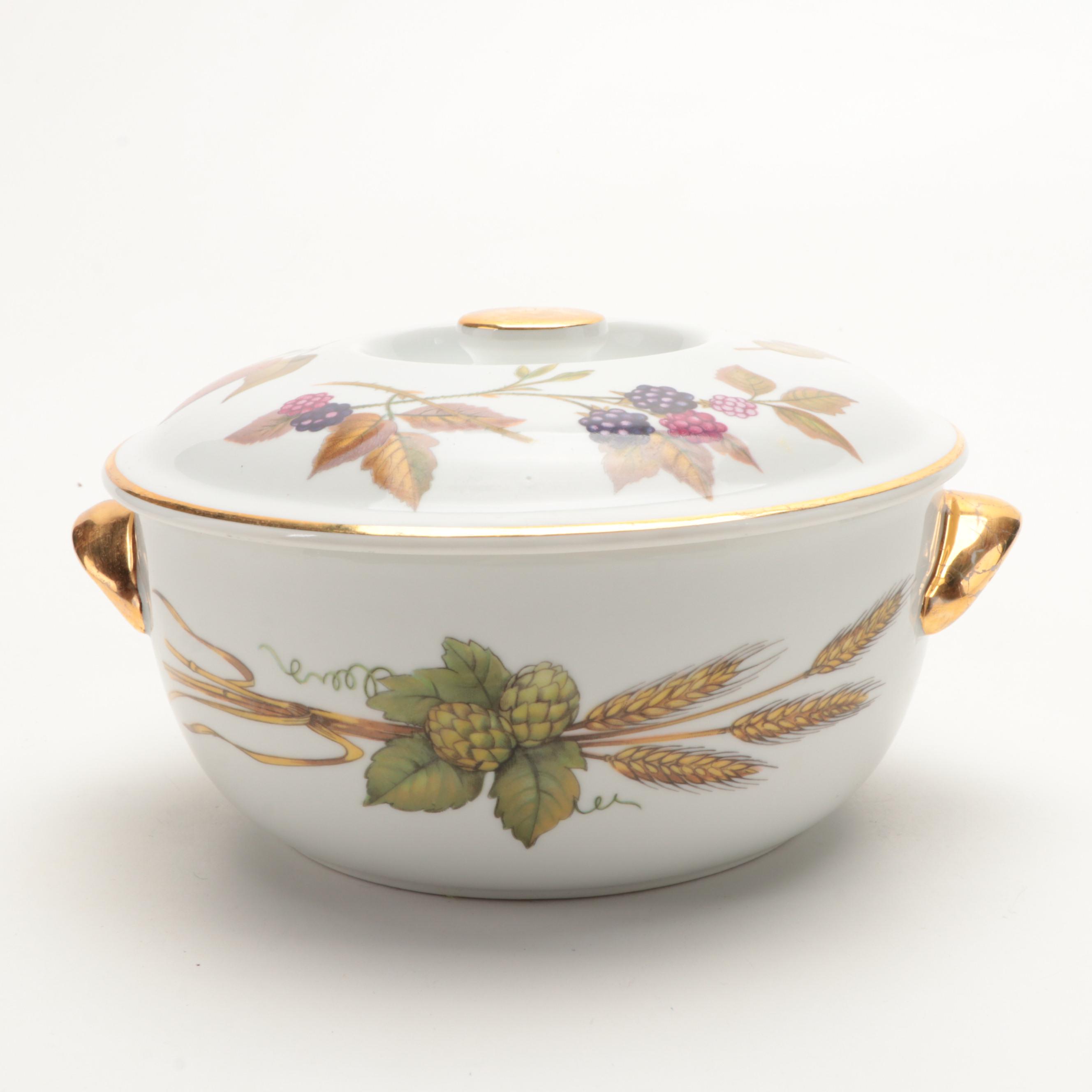 Royal Worcester "Evesham" Porcelain Casserole Dishes with Other Au ...