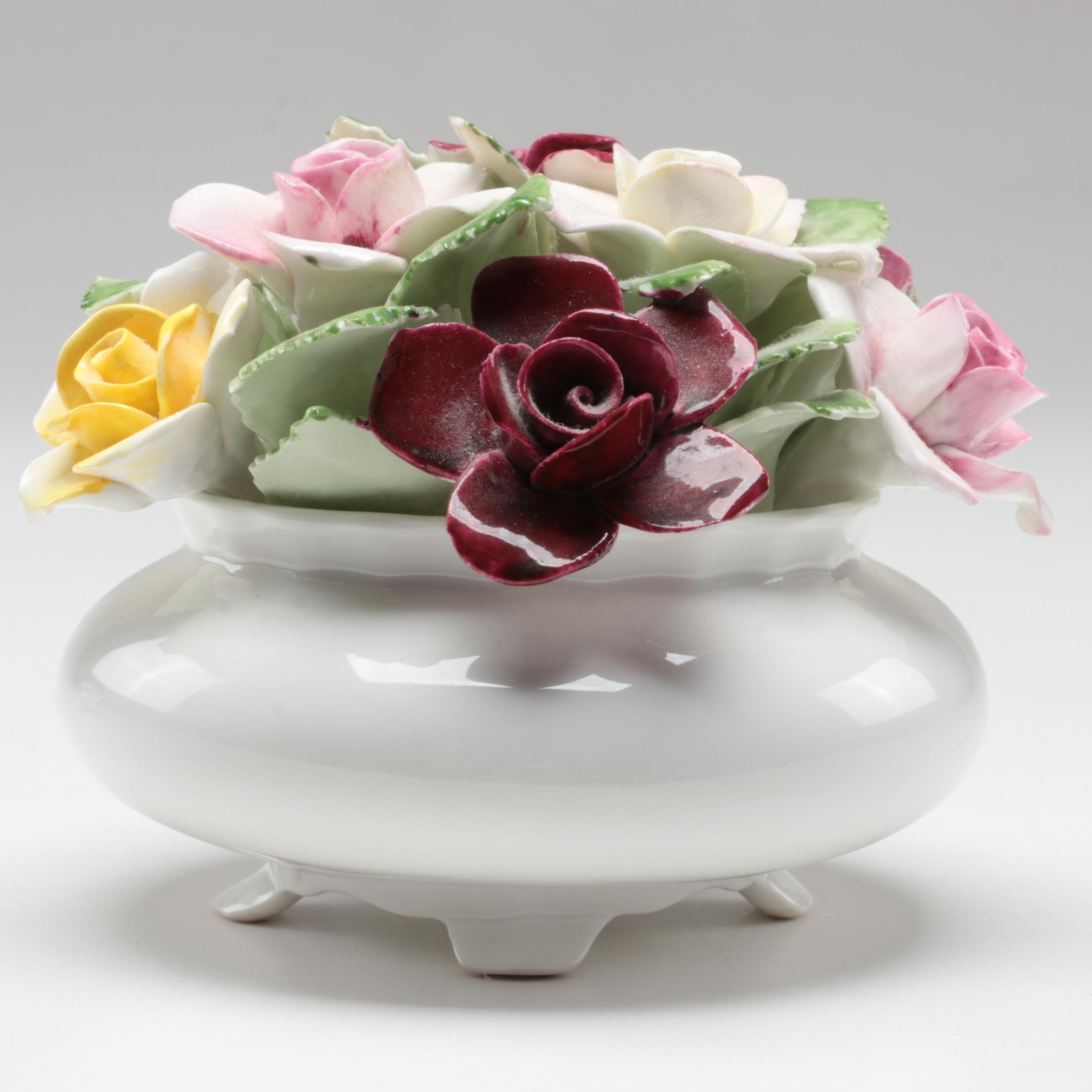 Royal Doulton Bone China Flower Vase and Wagon Figurines | EBTH