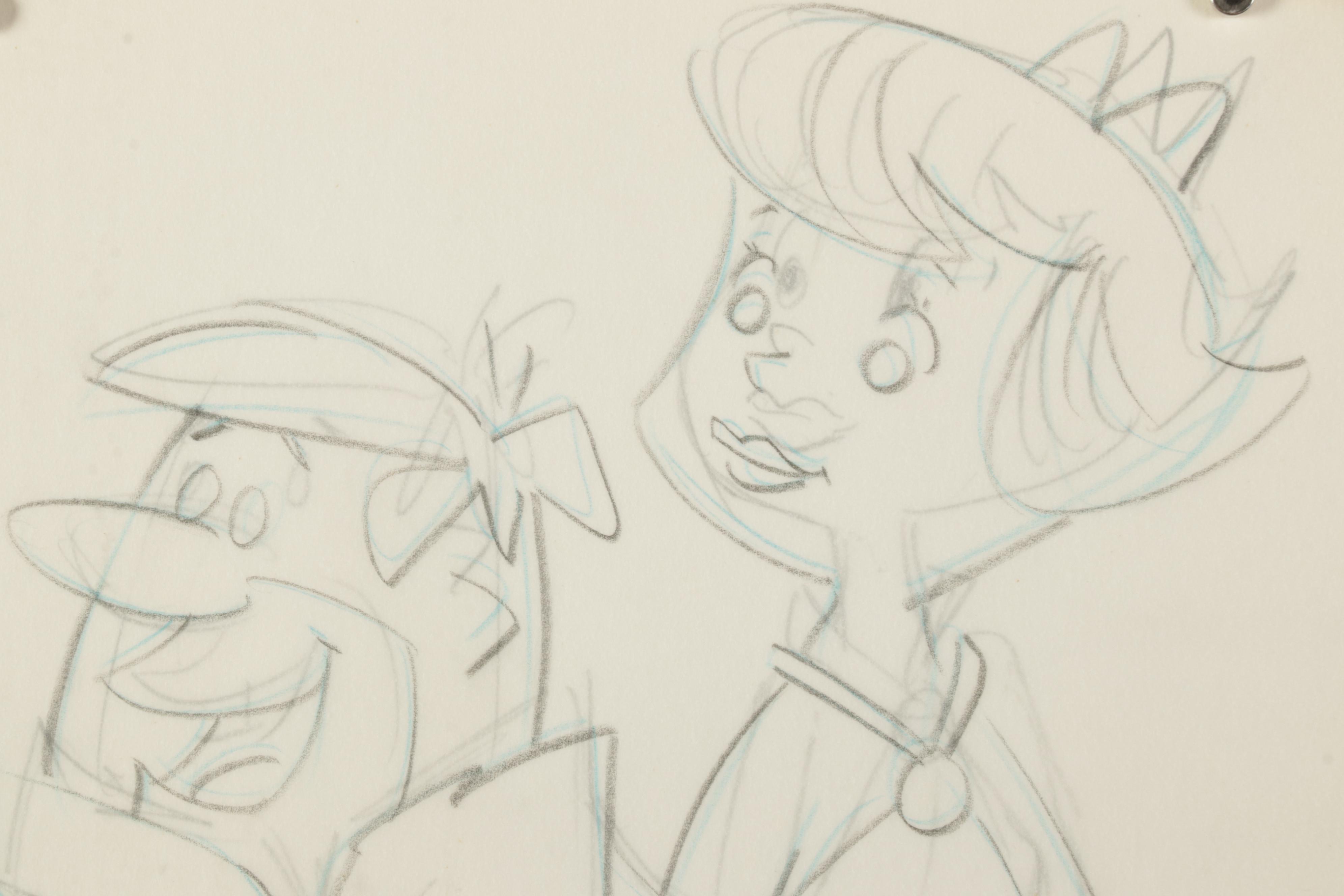 Hanna-Barbera "The Flintstones" Animation Production Drawings, Circa ...