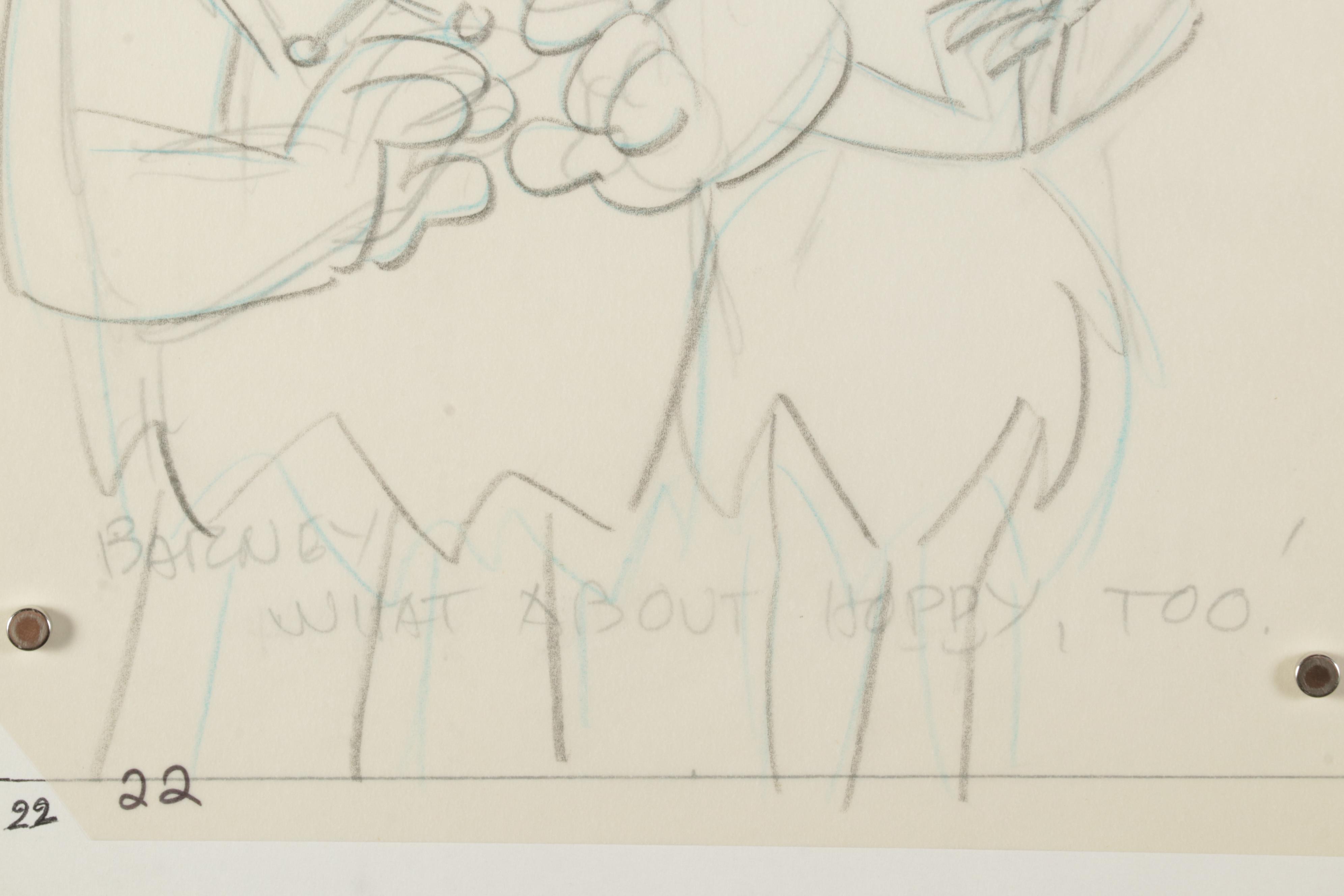 Hanna-Barbera "The Flintstones" Animation Production Drawings, Circa ...
