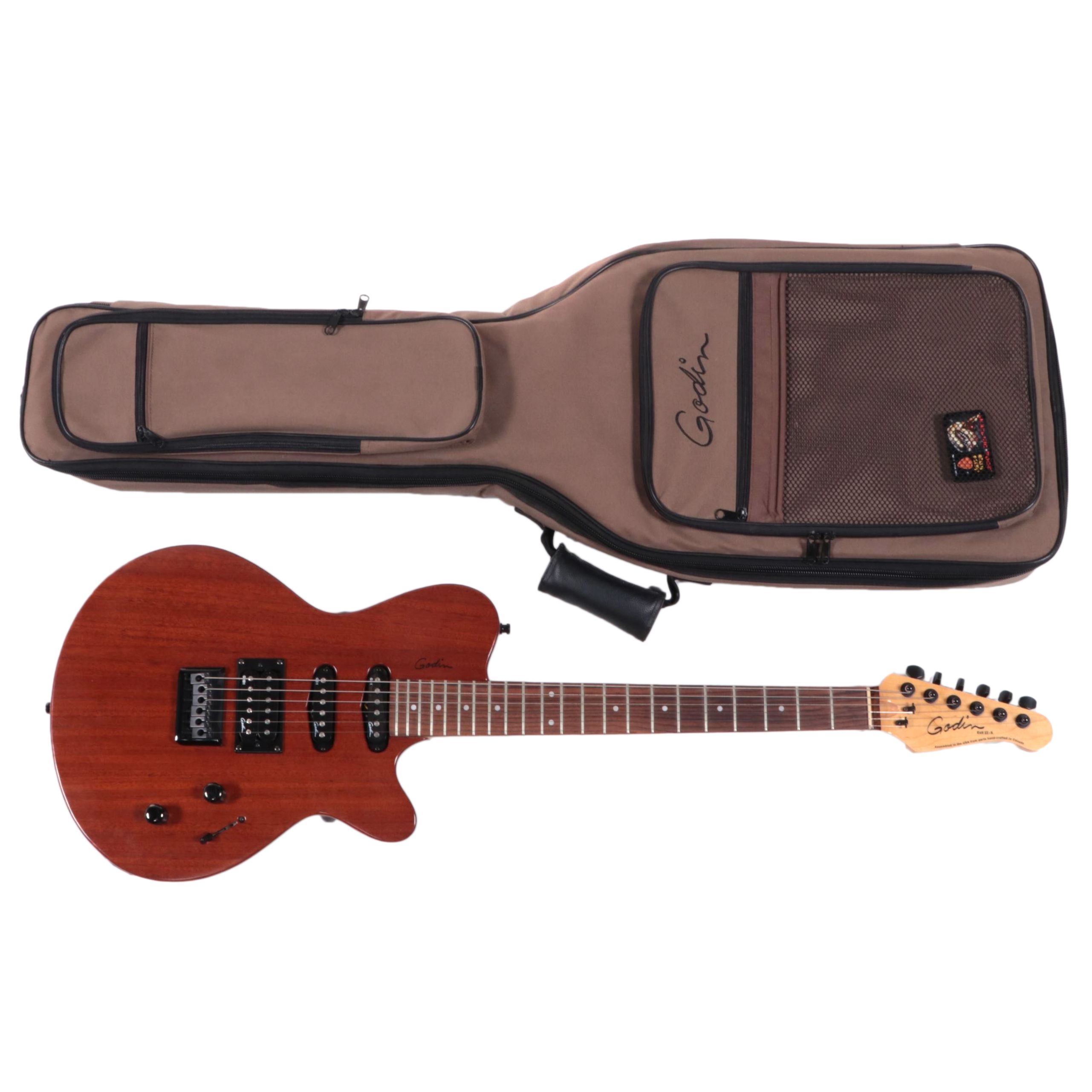 Godin Exit 22-S Mahogany Six-String Solid Body Electric Guitar with ...