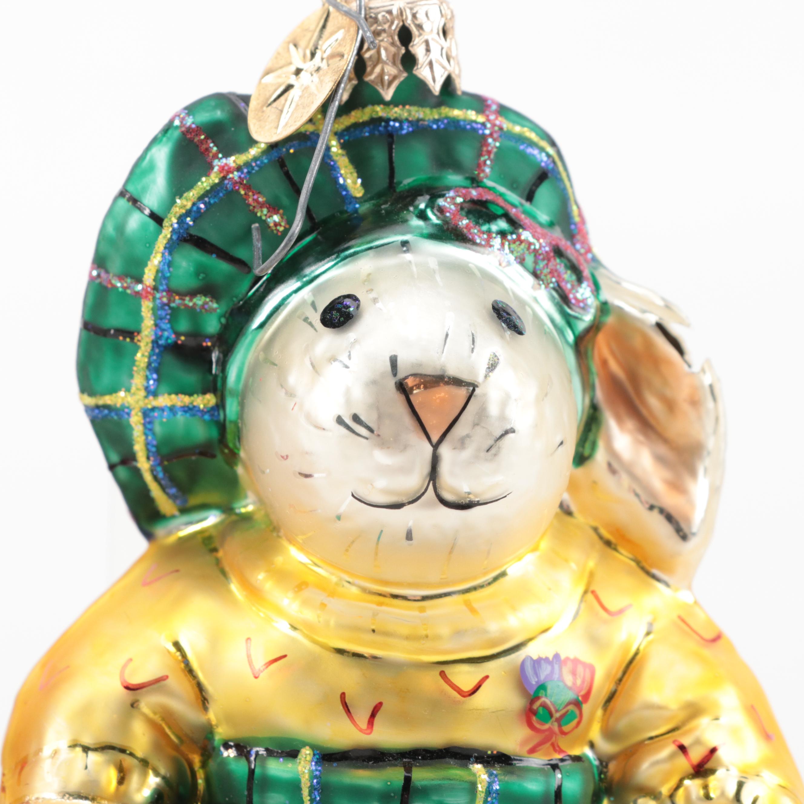 Christopher Radko "Hoppy Vanderhare" and Other Blown Mercury Glass Ornaments | EBTH