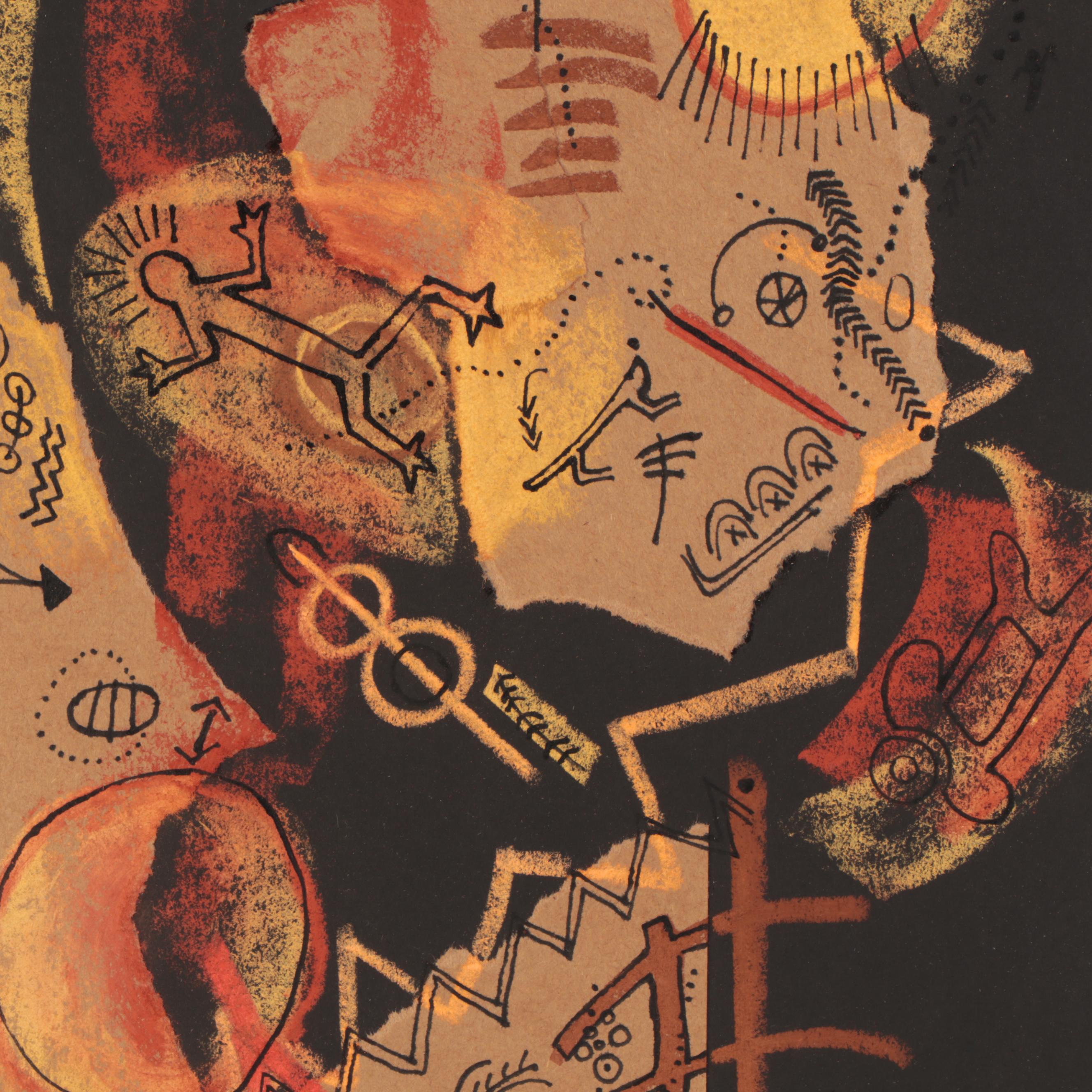 Susan J. Welker Fondaw Mixed Media Drawing "Maternal Madness," 1975 | EBTH