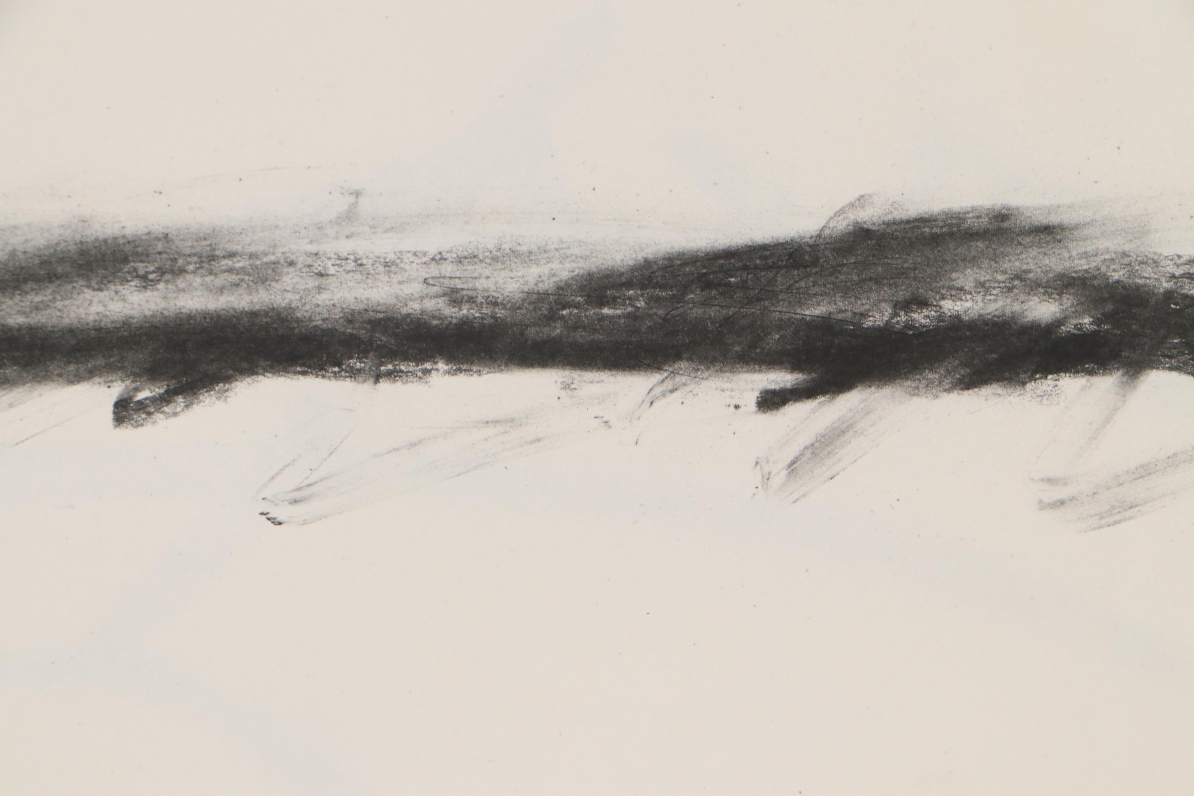 Peter Moreno-Lacalle Charcoal Drawing "Calligraphic Landscape," 1972 | EBTH