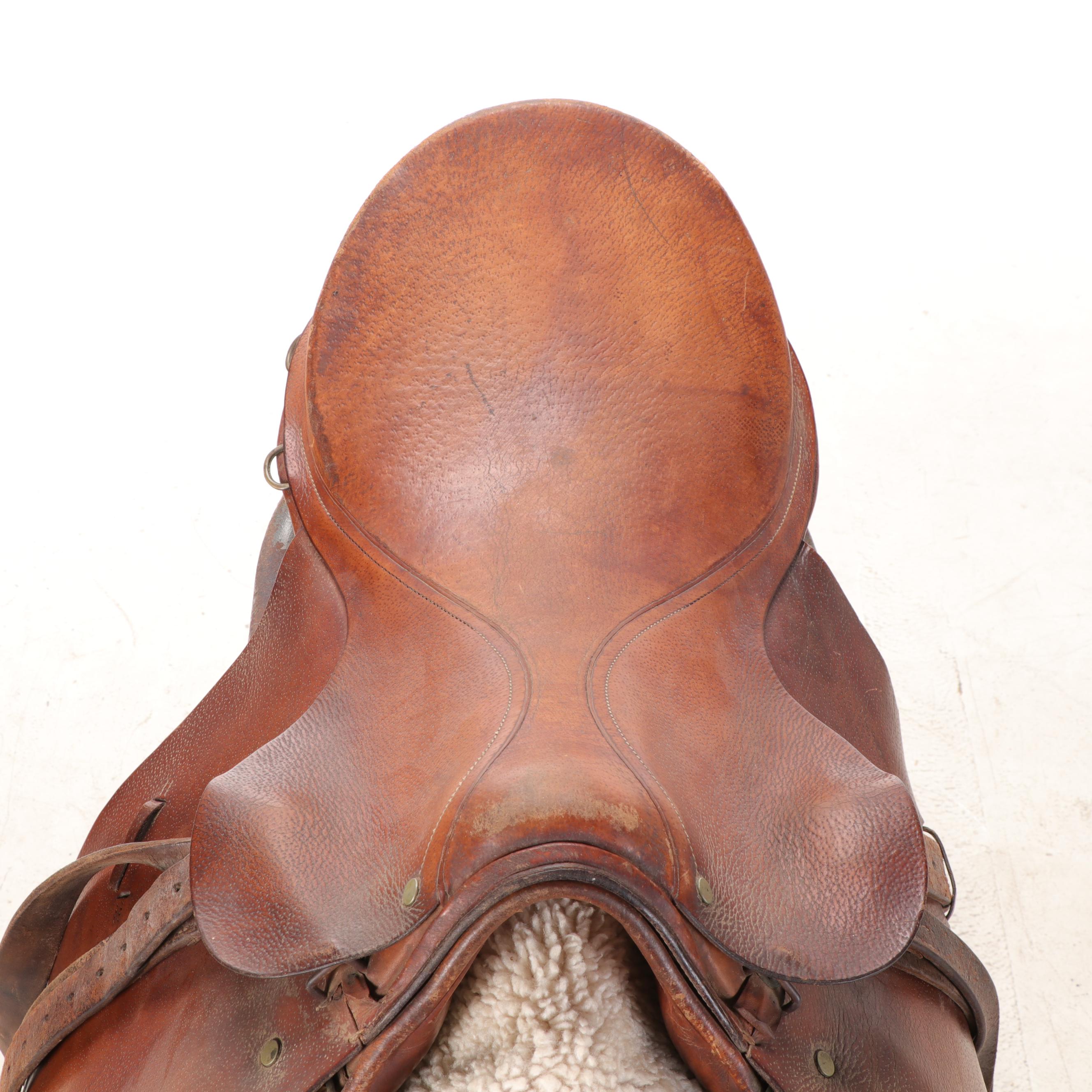 John E. Butler Leather 15.5" All Purpose English Saddle, Mid-20th ...