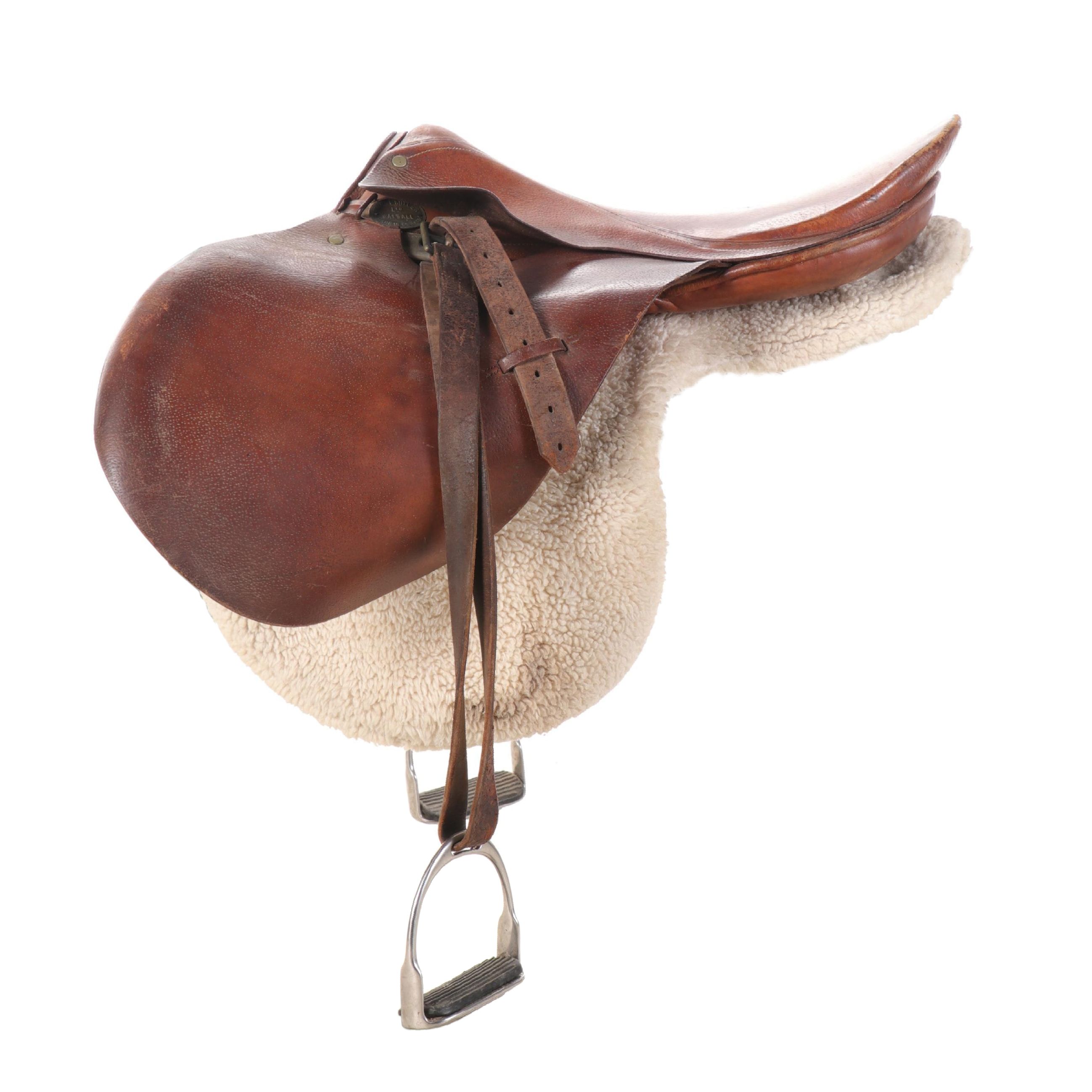 John E. Butler Leather 15.5" All Purpose English Saddle, Mid-20th ...