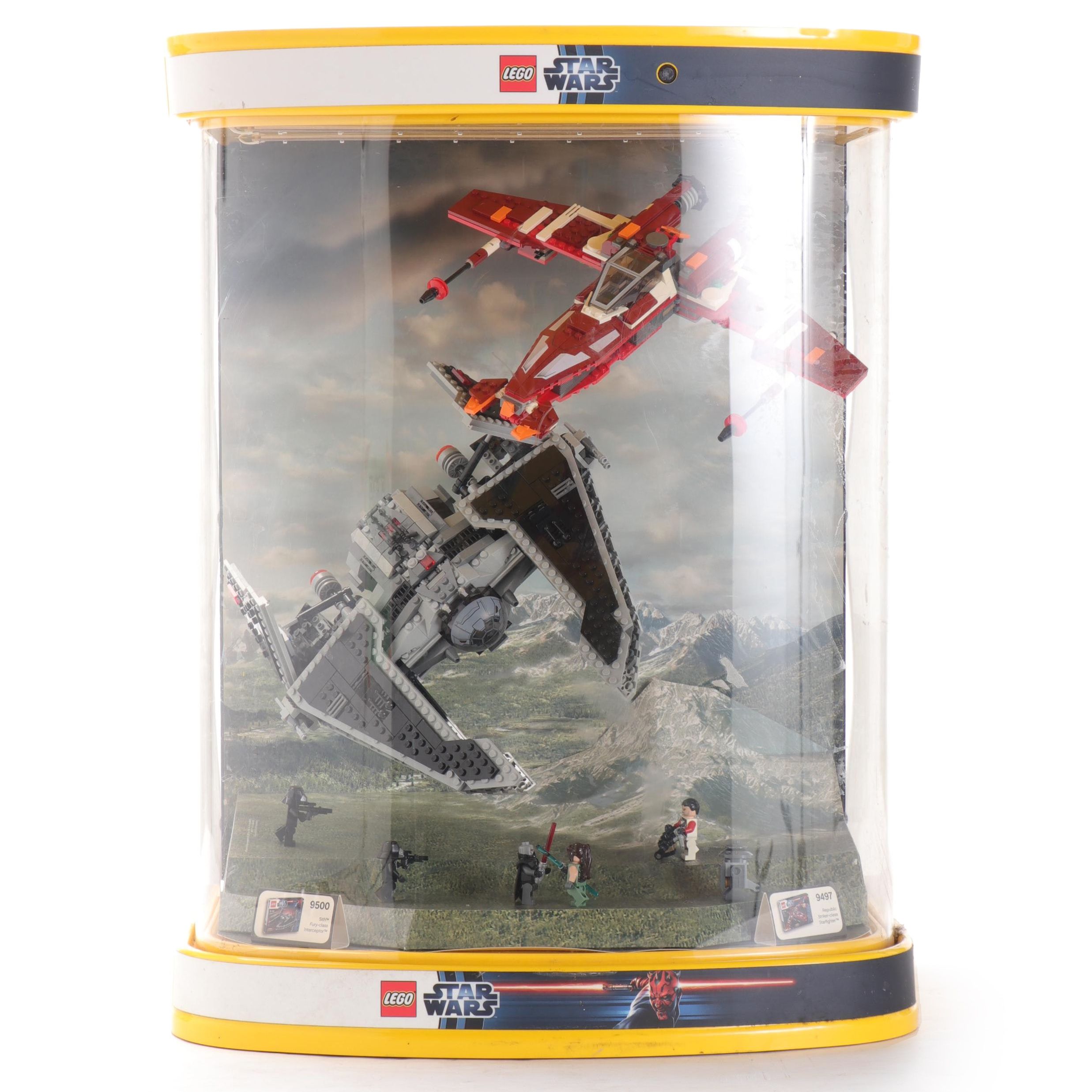 LEGO Star Wars "Sith" and "Fury-Class Interceptor" Sets in Display Case ...