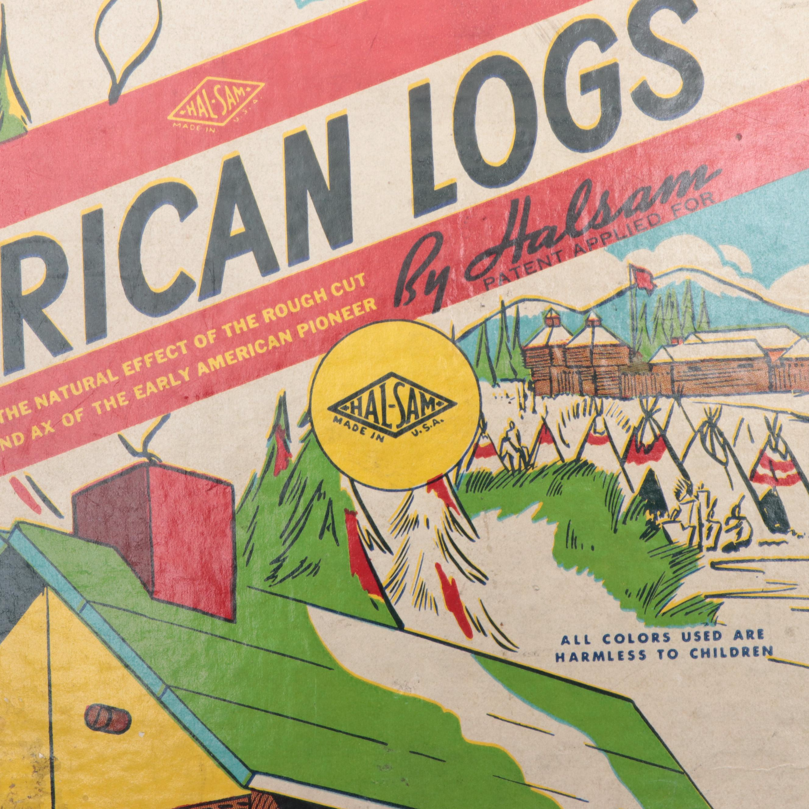 Halsam American Logs Construction Toy Sets, Early to Mid-20th Century ...