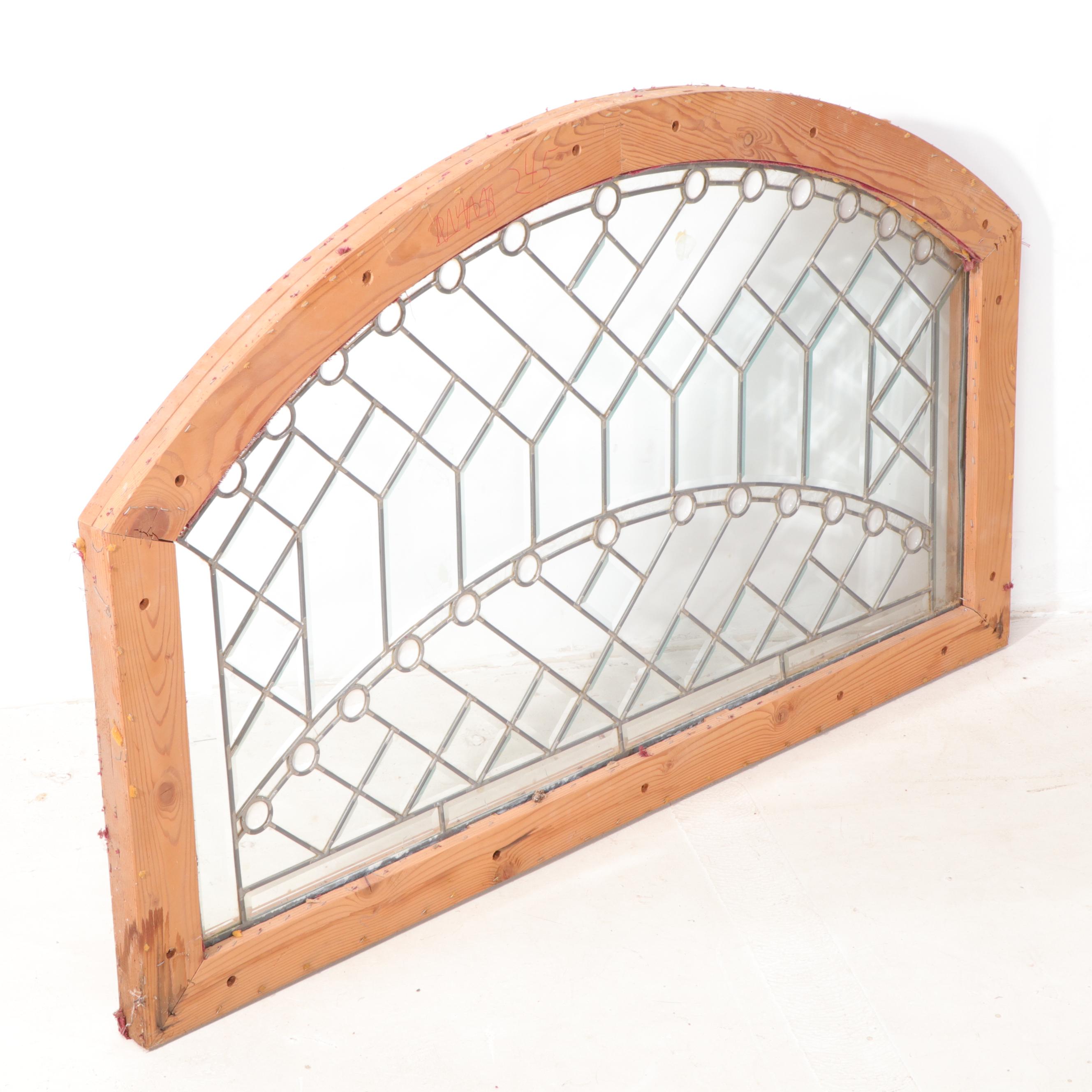 Arched Frank Lloyd Wright Style Leaded Glass Windows | EBTH