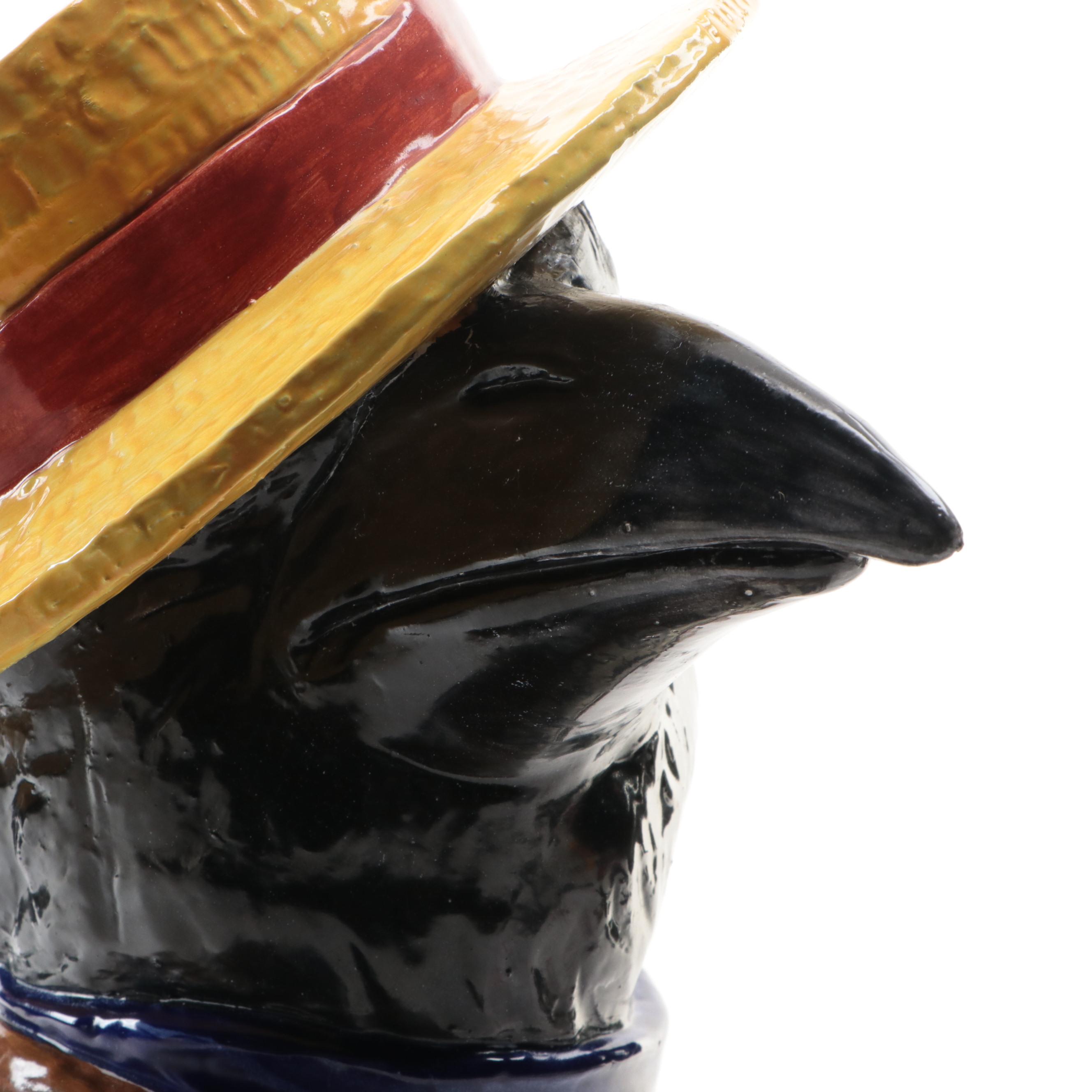 Royal Mayolyca Italian Majolica Hand-Decorated Gondelier Crow Bust | EBTH