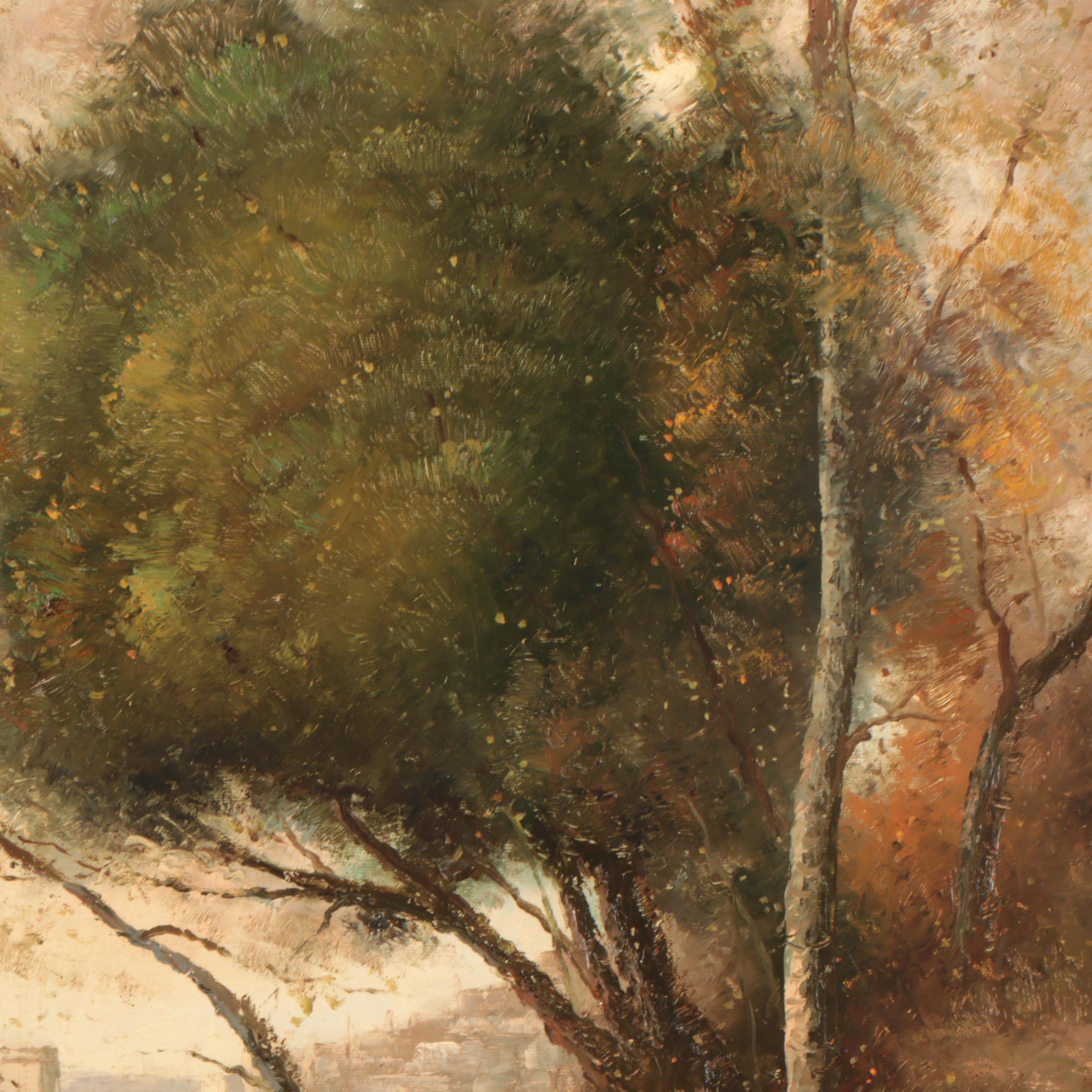 L. Stephano Landscape Oil Painting of River, Late 20th Century | EBTH