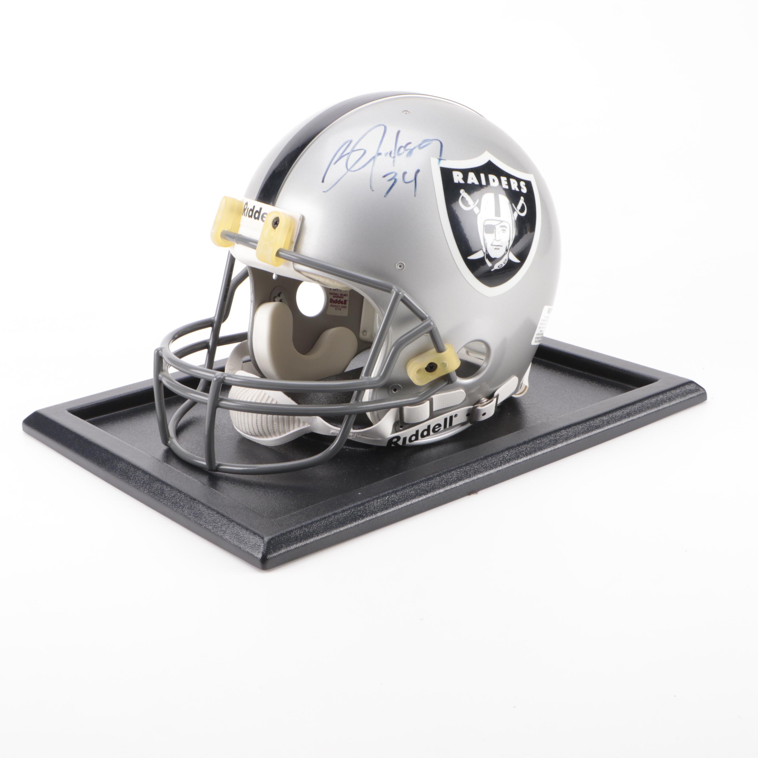 Riddell Authentic VSR-1 Oakland Raiders Bo Jackson #34 Signed Helmet in ...