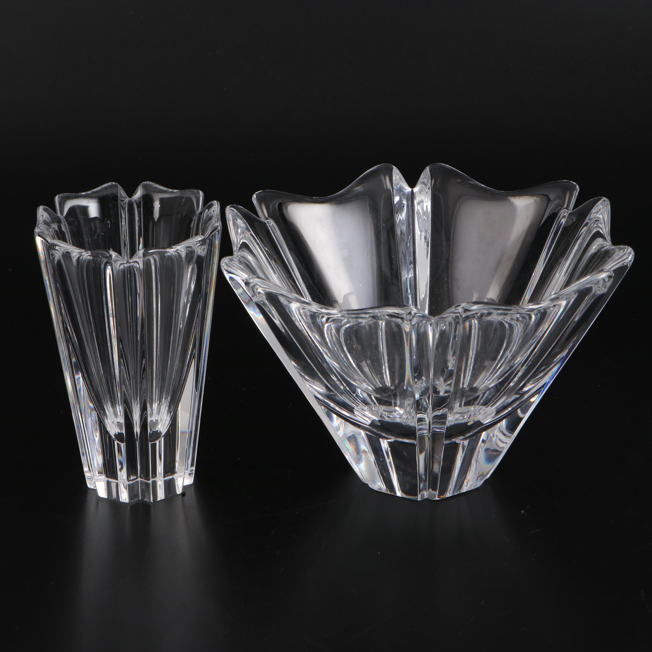 Orrefors "Orion" Bowl and "Corona" Vase Designed by Lars Hellsten | EBTH