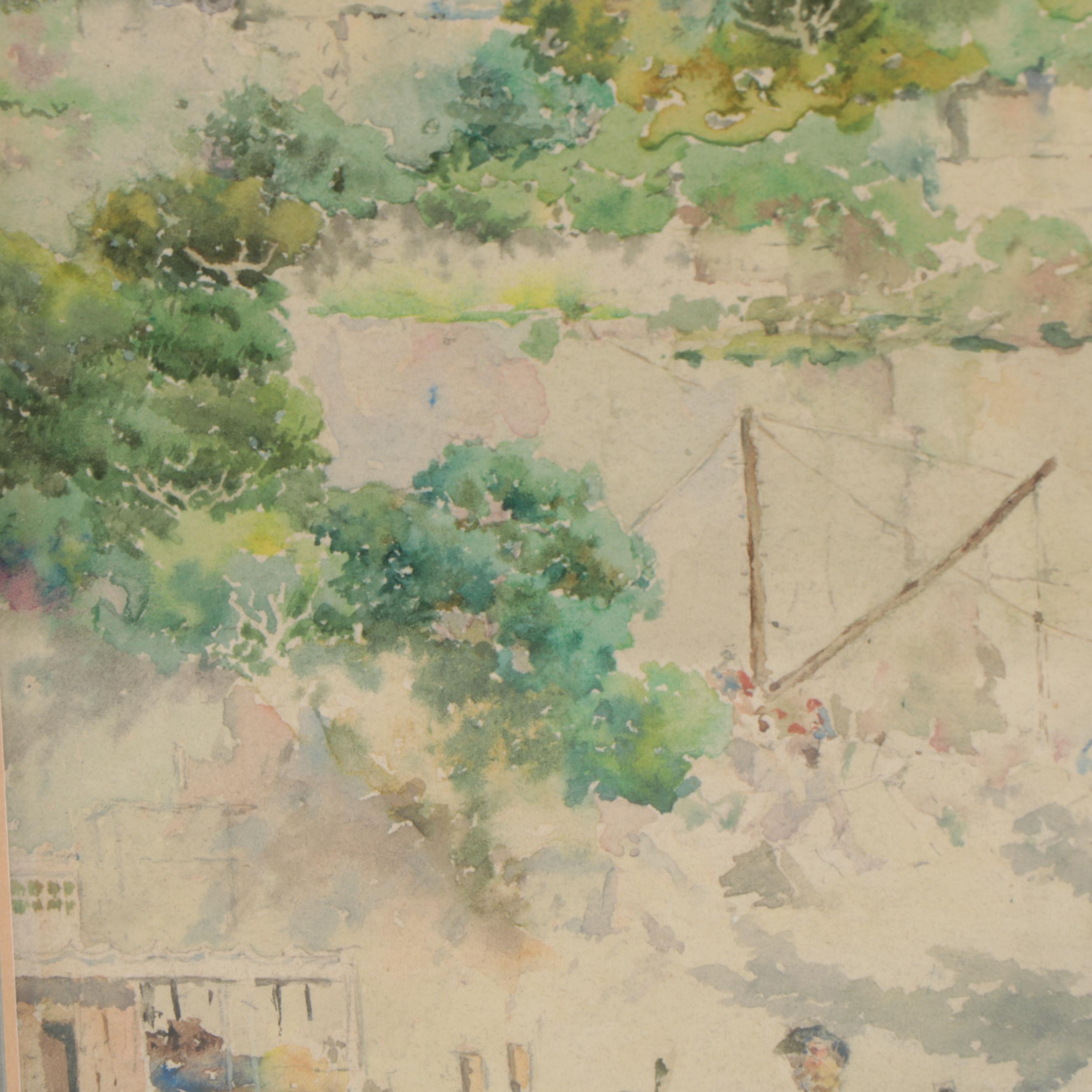 Paul Sawyier Watercolor Painting "Kentucky Old State Arsenal, Frankfort ...