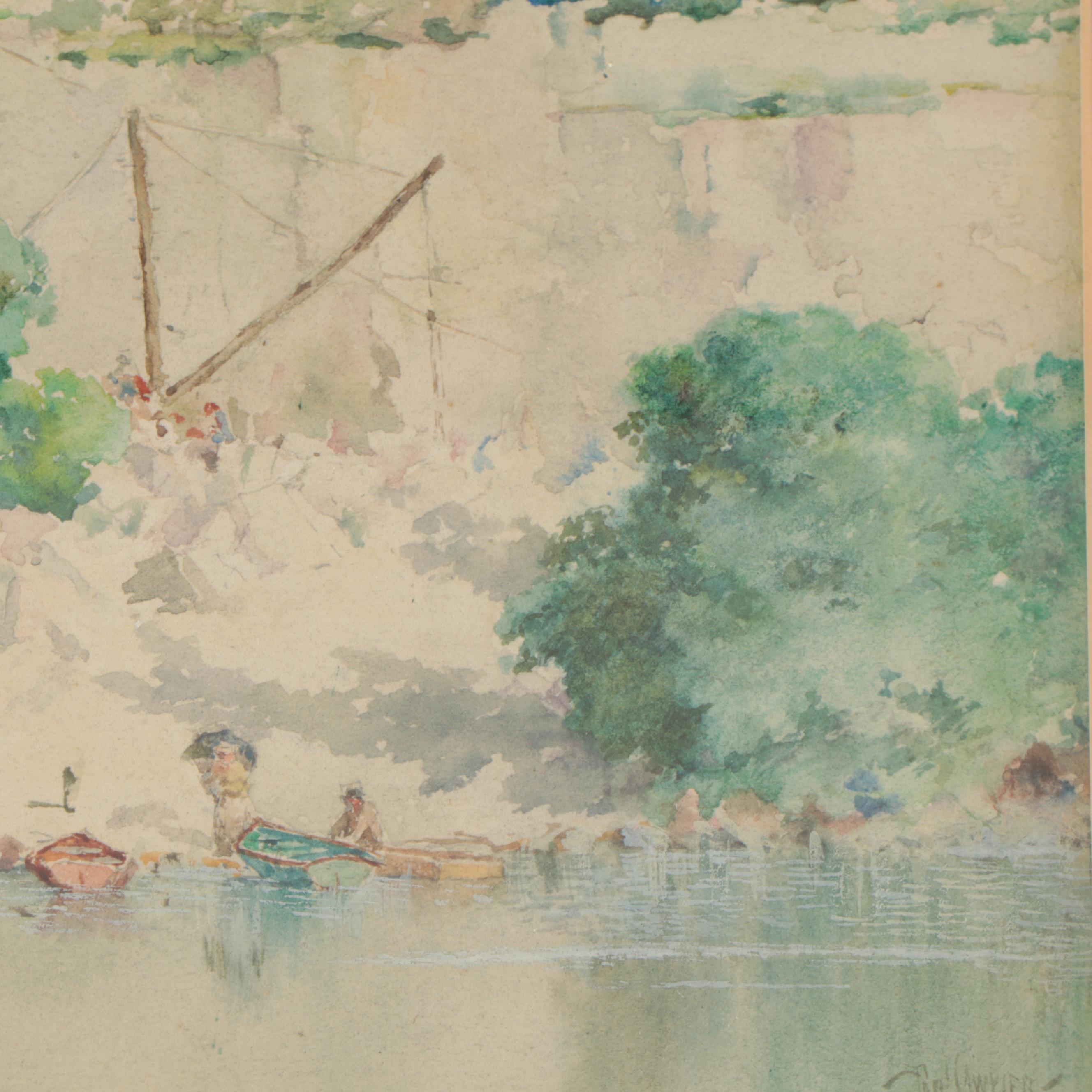 Paul Sawyier Watercolor Painting "Kentucky Old State Arsenal, Frankfort ...