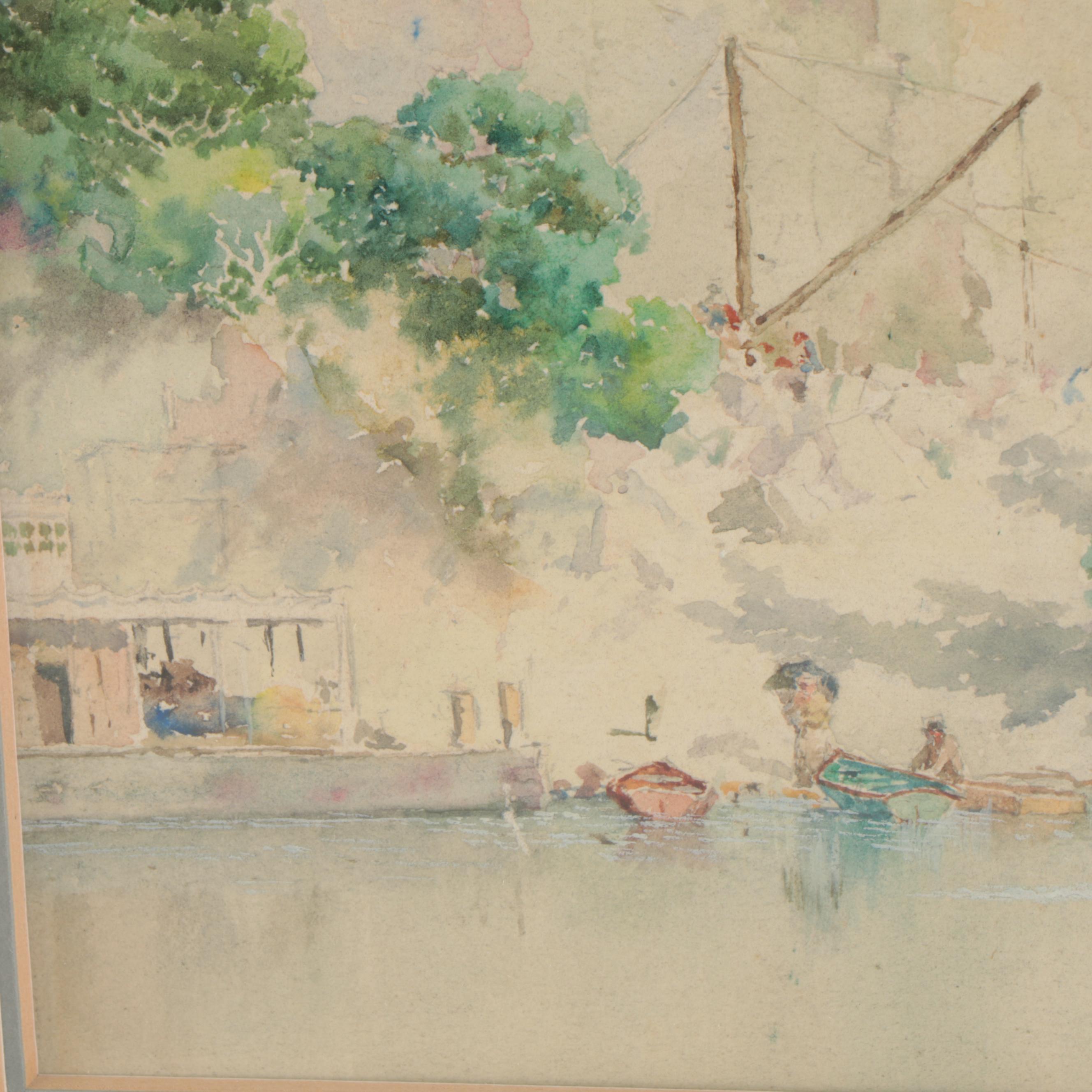 Paul Sawyier Watercolor Painting "Kentucky Old State Arsenal, Frankfort ...