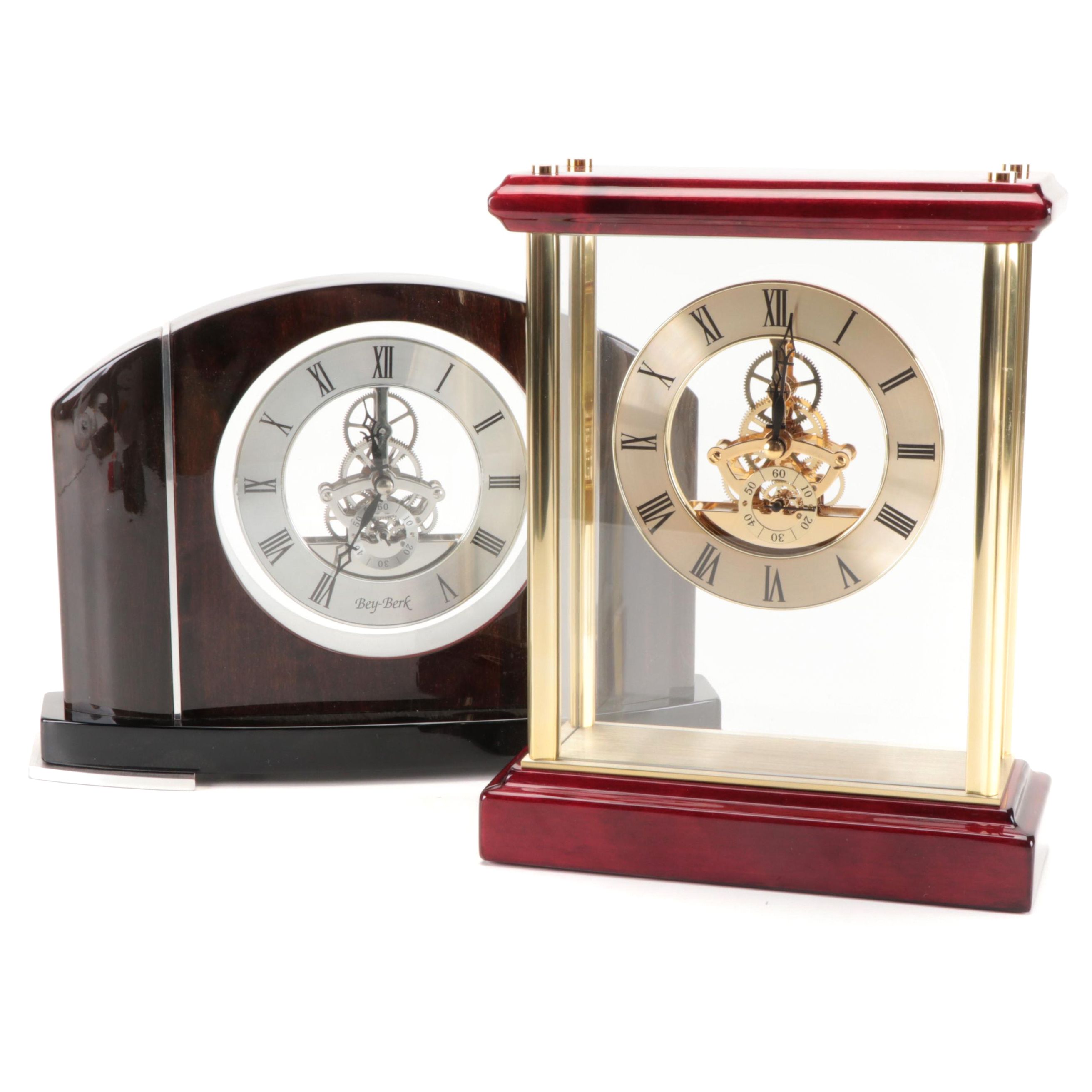 Bey-Berk International "Cairo" Clock and Chass "Belvedere" Mantle Clock ...