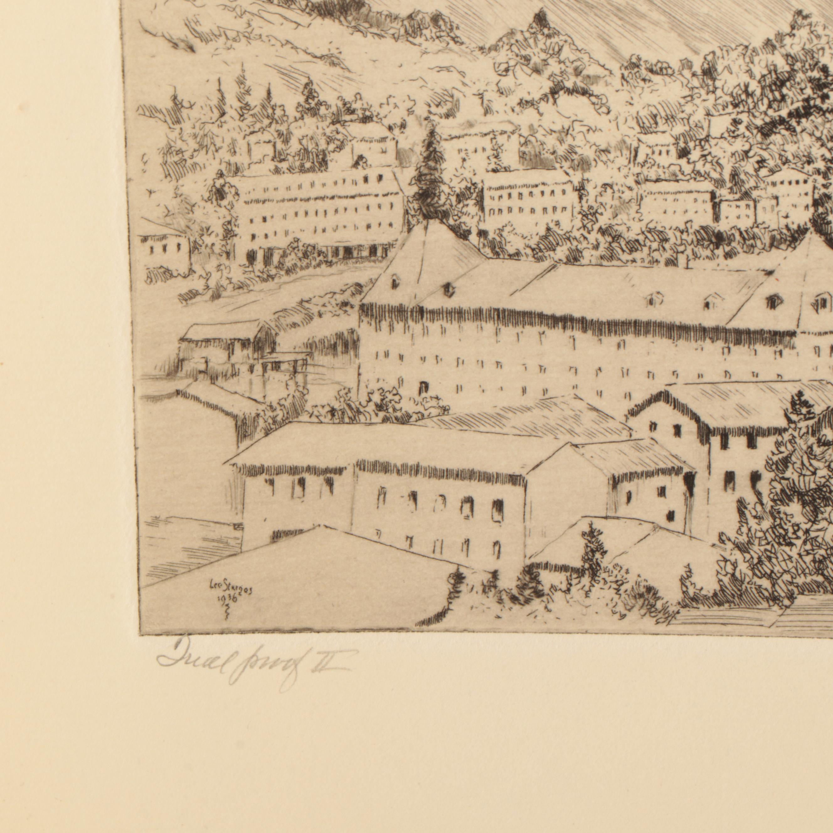 Lee Sturges Etchings Including "A Swiss Village" | EBTH