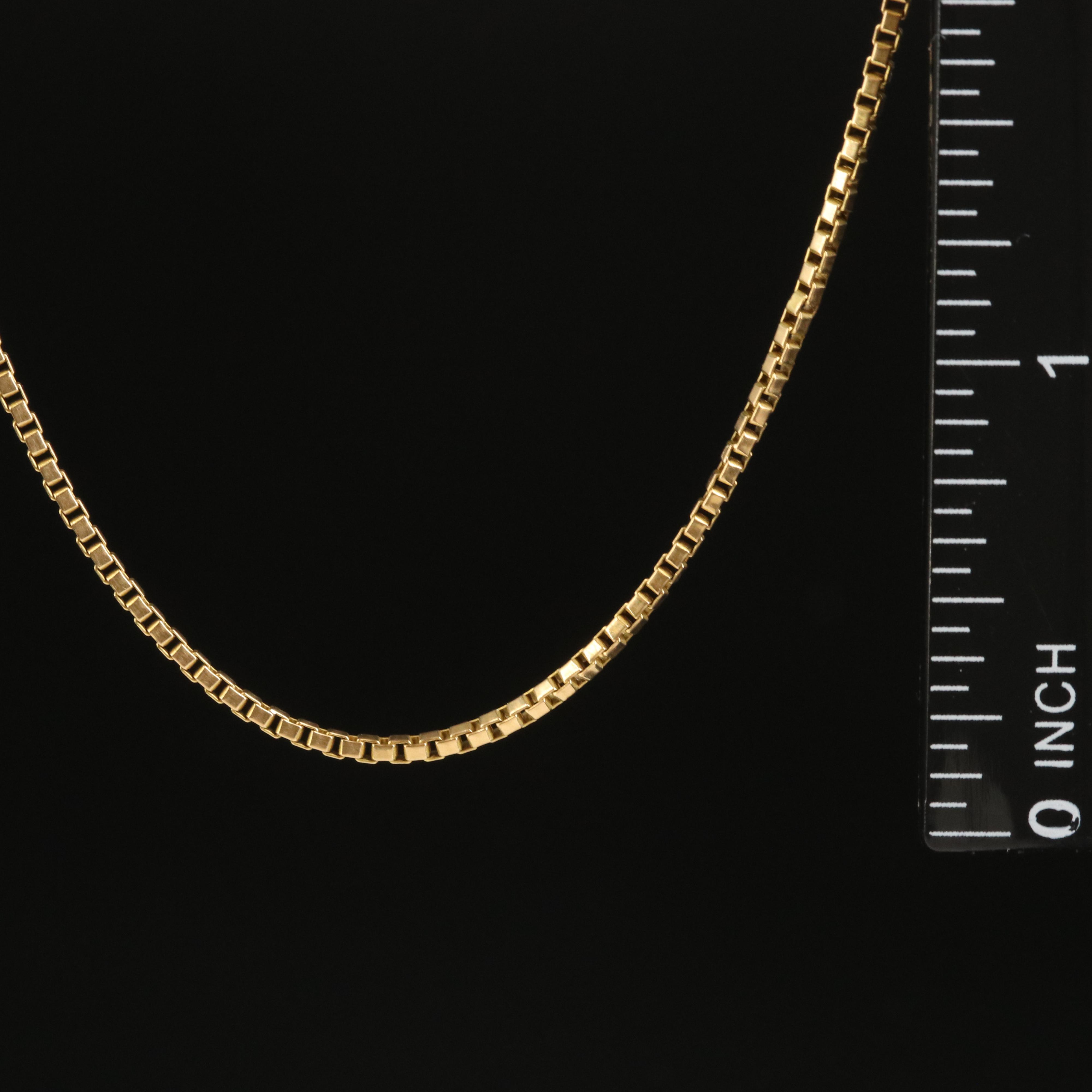 18K Box Chain Necklace | EBTH