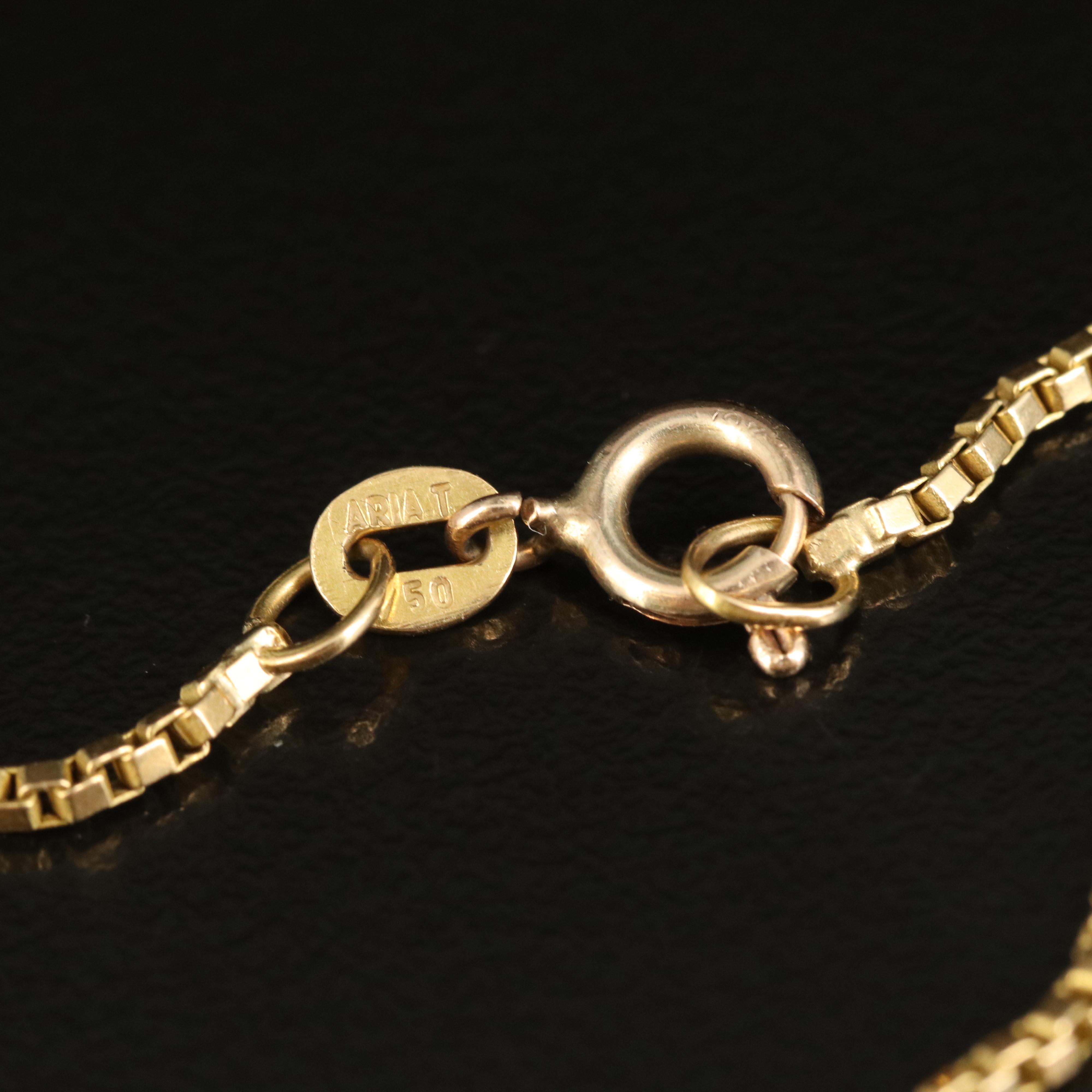 18K Box Chain Necklace | EBTH