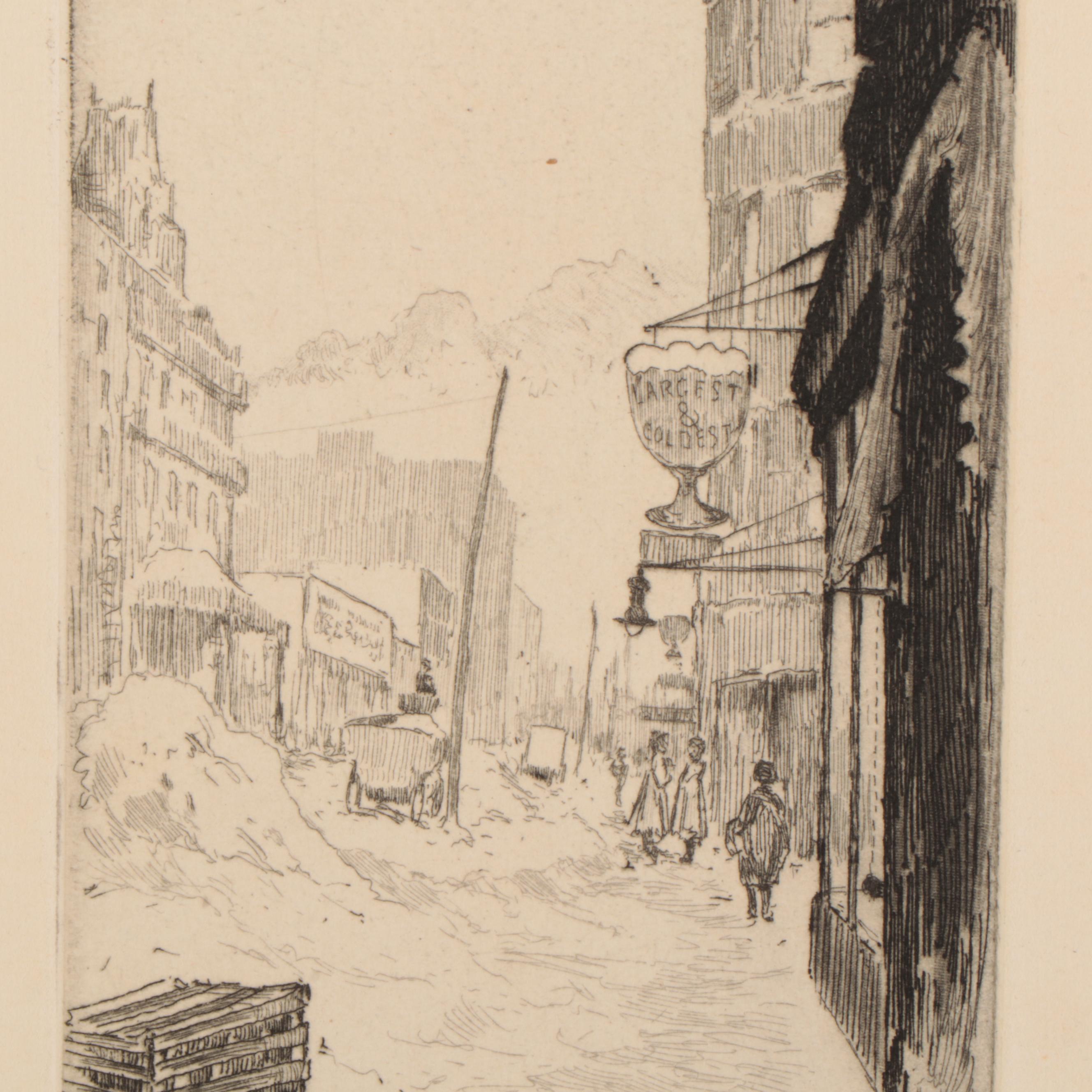 Lee Sturges Etchings Including "Glen Oak Country Club," Circa 1920 | EBTH
