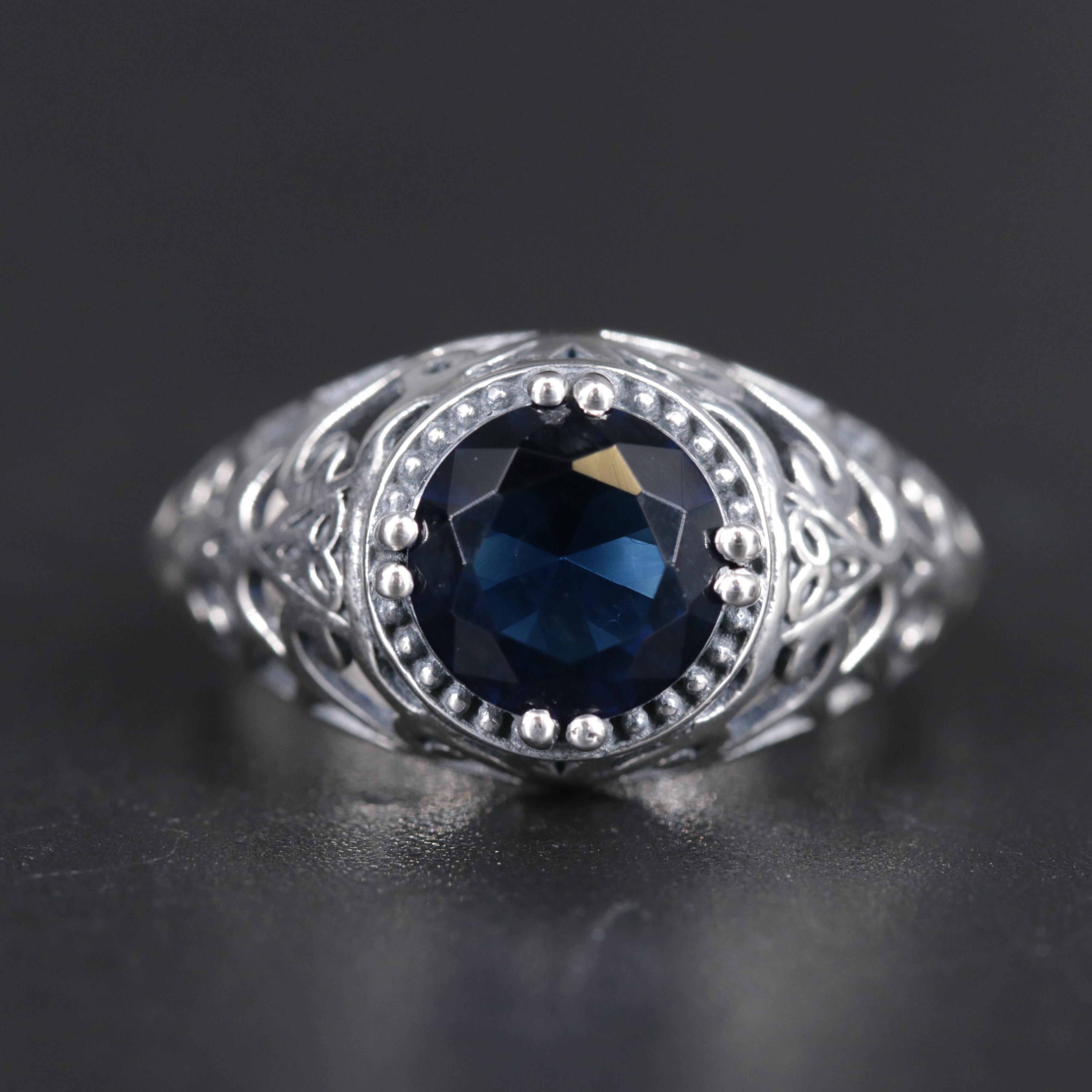 Sterling Silver Sapphire Ring | EBTH